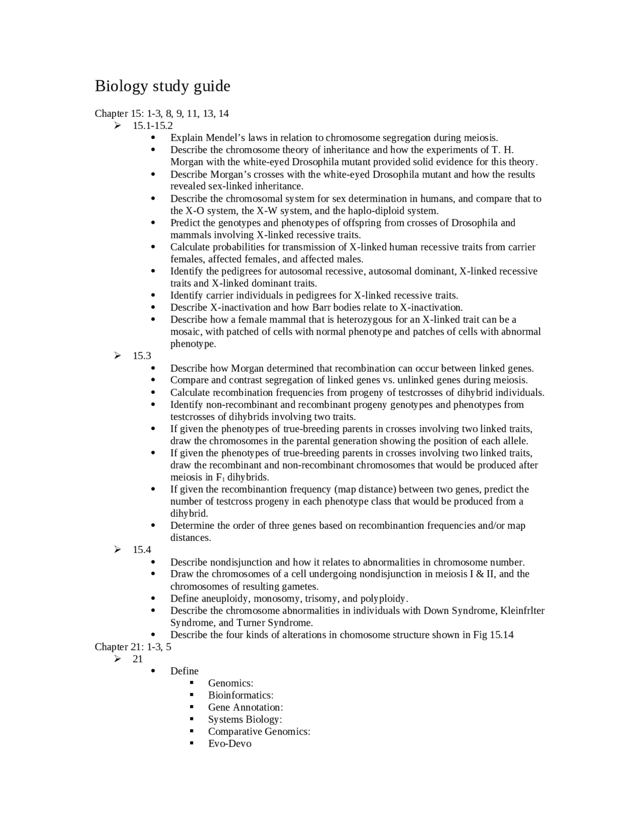 Principles of Biology I - Study Guide | BIOL 1107 - Docsity