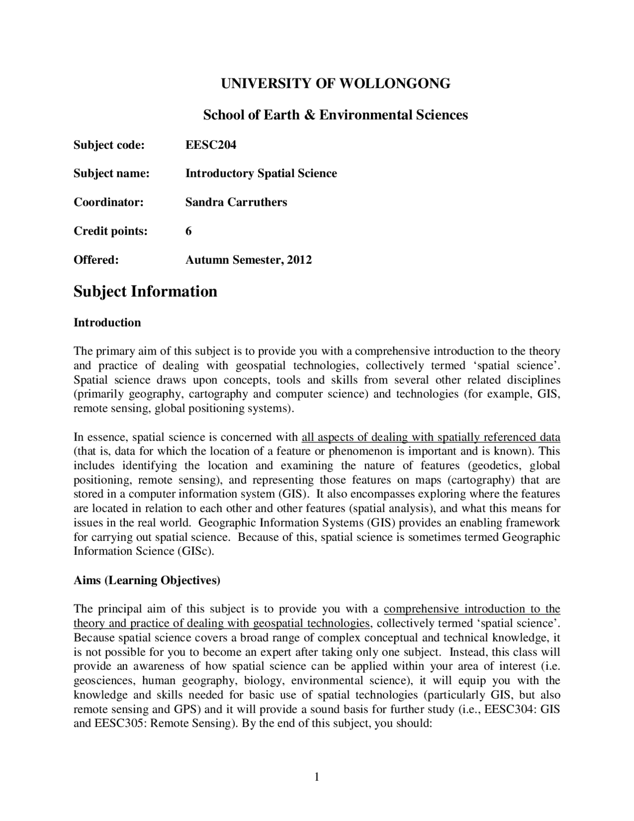 School of Earth and Environment Sciences - Environmental Geology ...