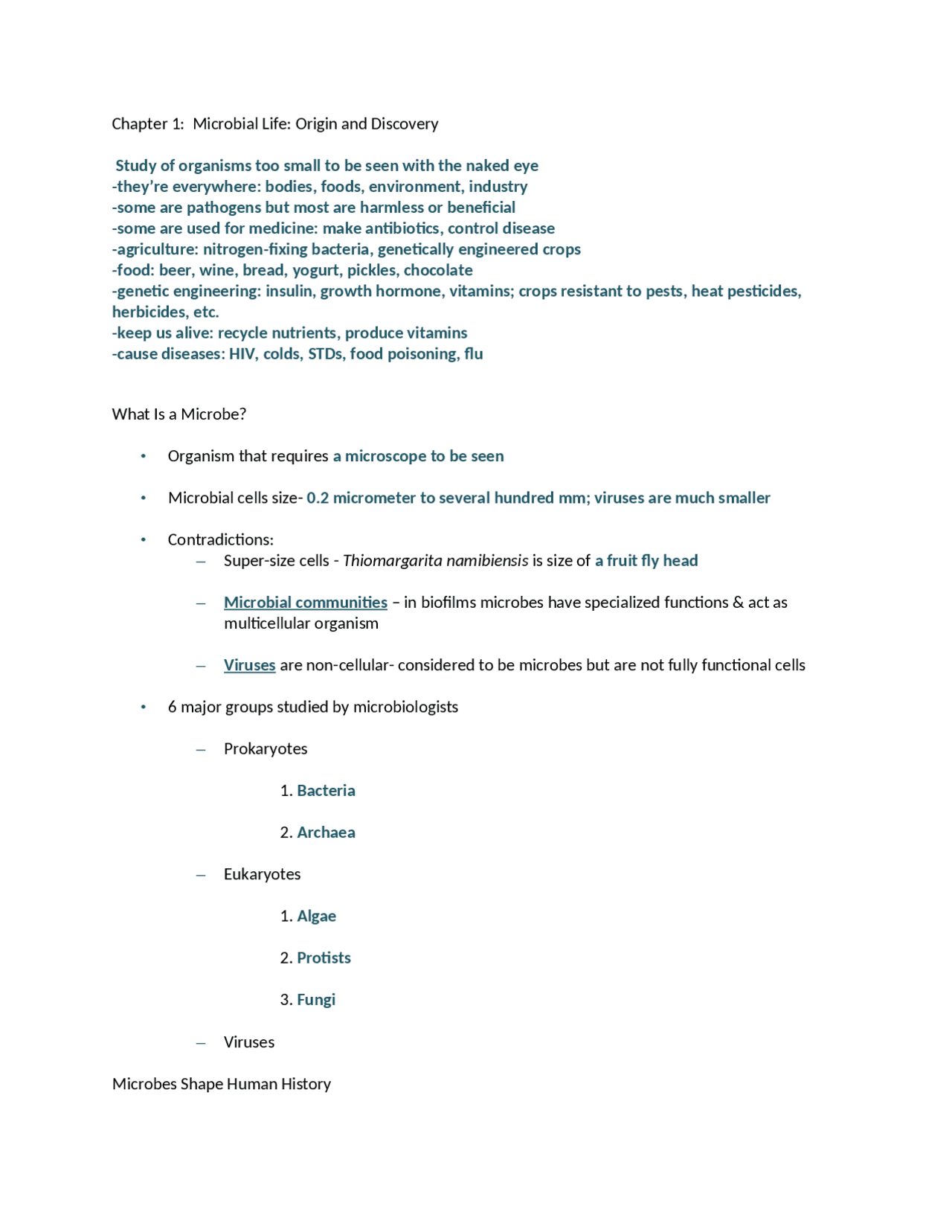 General Microbiology - Microbial Life: Origin and Discovery | BIOL 2051 ...