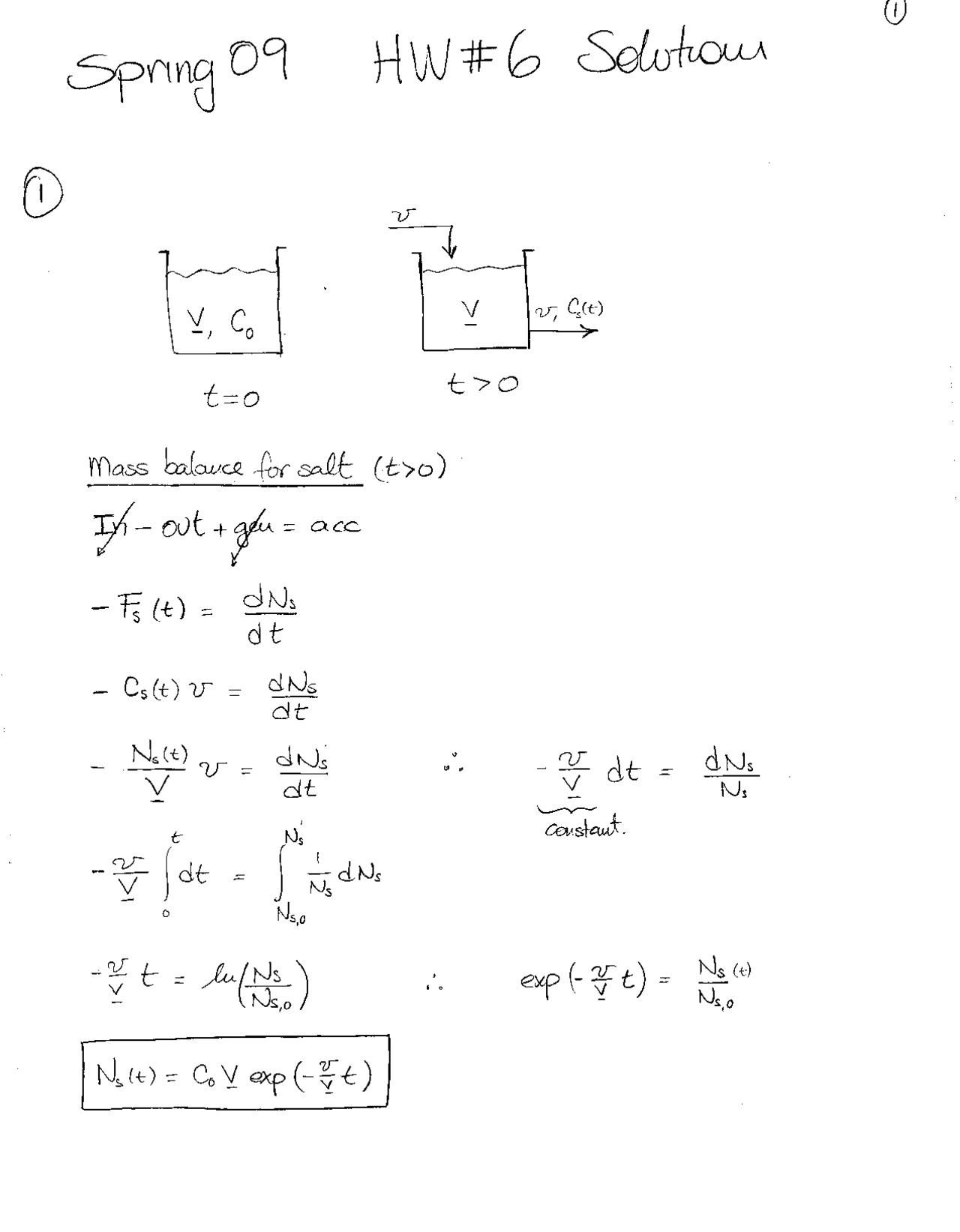 Homework 6 with Solutions - Chemical Reaction Engineering | CHE 34800 ...