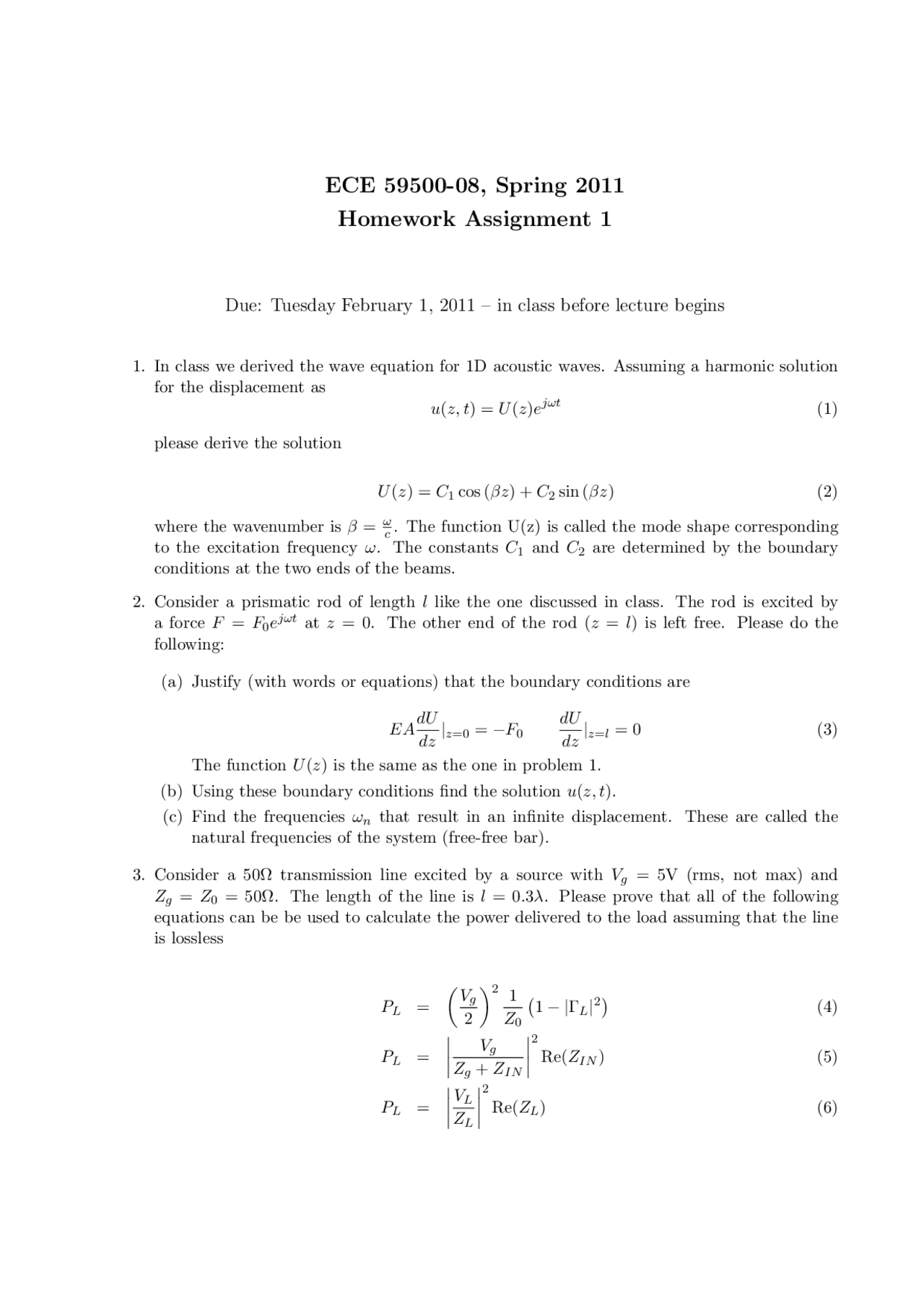 Assignment 1 Cmos Analog Integrated Circuit Design Ece 59500 Docsity