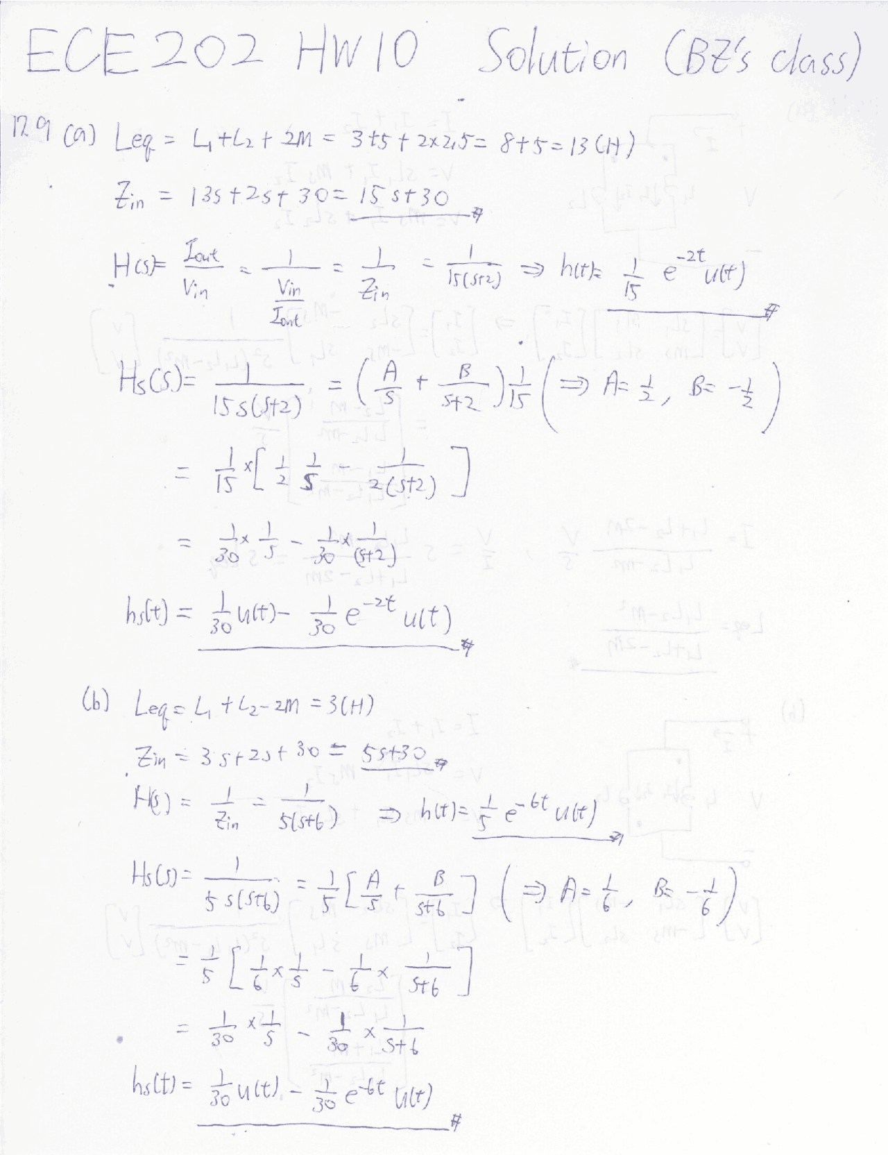 Homework 10 Questions On Linear Circuit Analysis Ii With Solutions