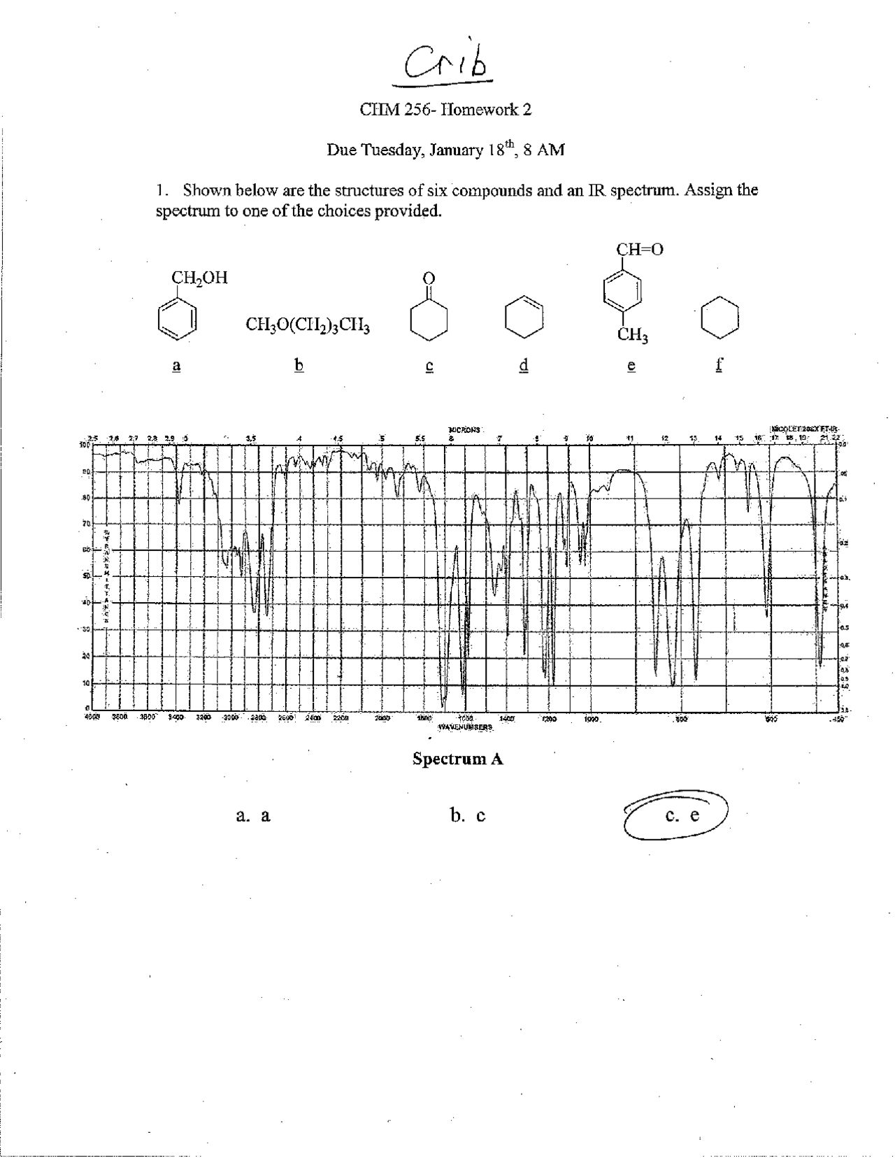 Organic Chemistry Homework 2 With Answers Chm 25600 Assignments