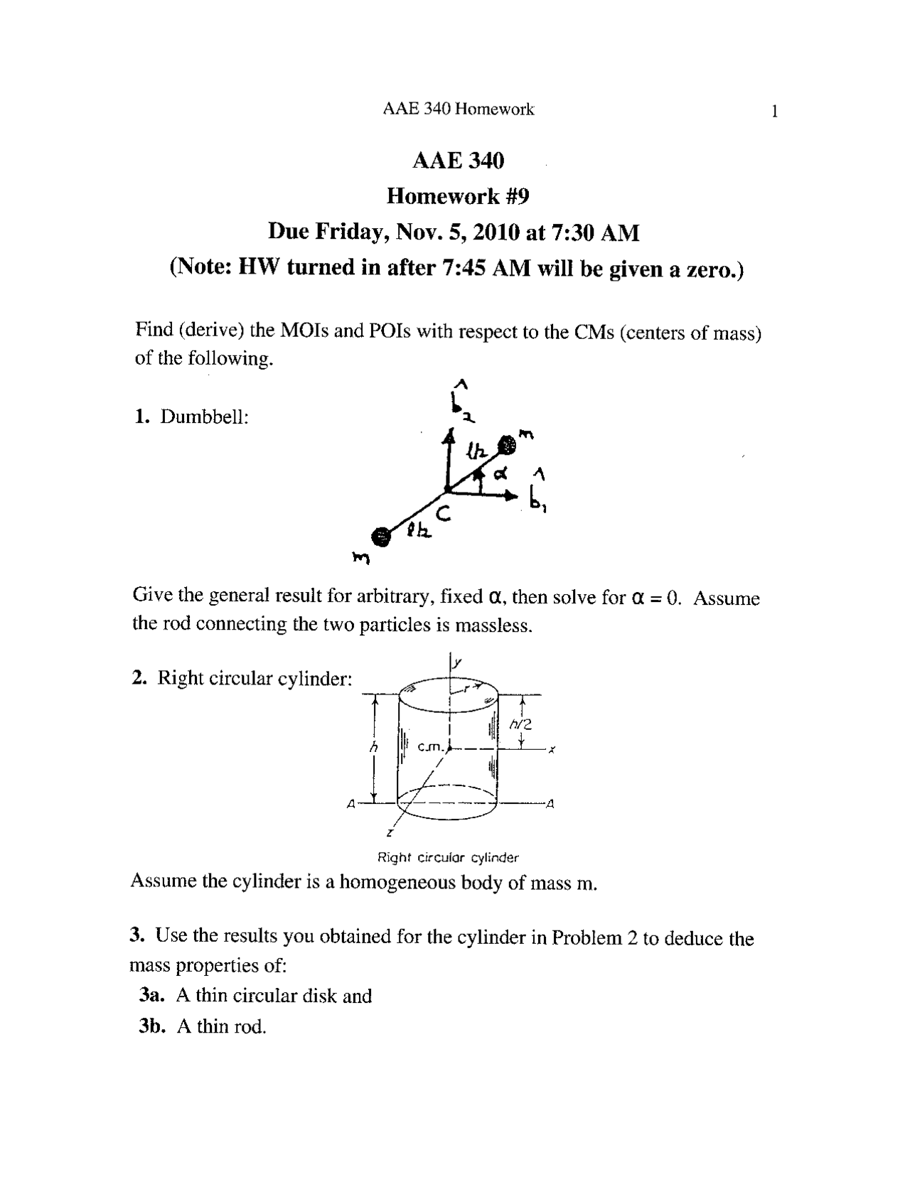 5 Solved Problems On Dynamics And Vibrations Assignment 9 Aae 34000