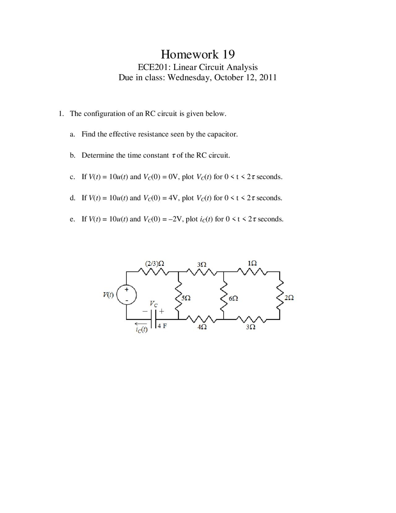 Solved Questions For Linear Circuit Analysis I Assignment 19 Ece
