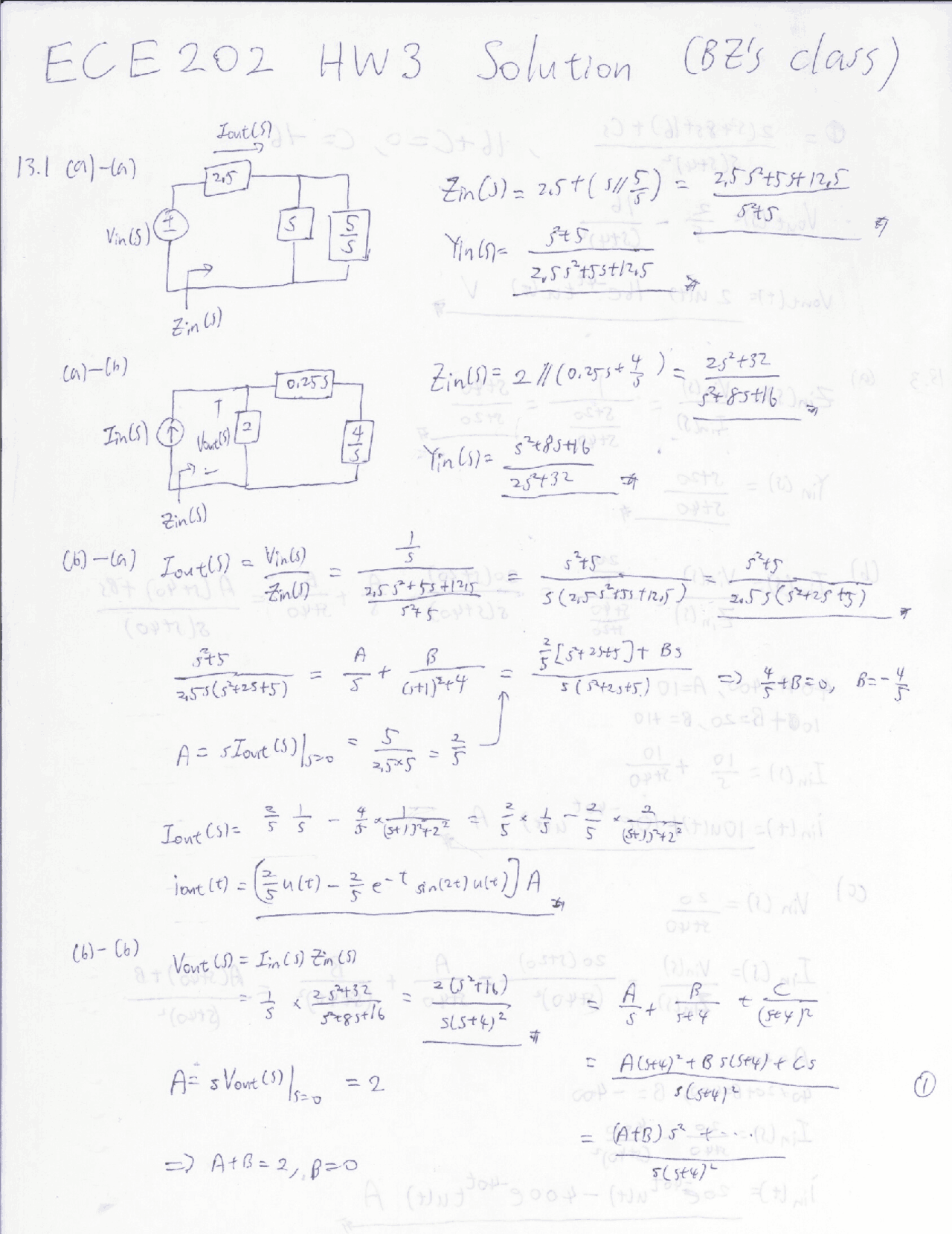 Homework 3 Questions With Answers Linear Circuit Analysis Ii Ece