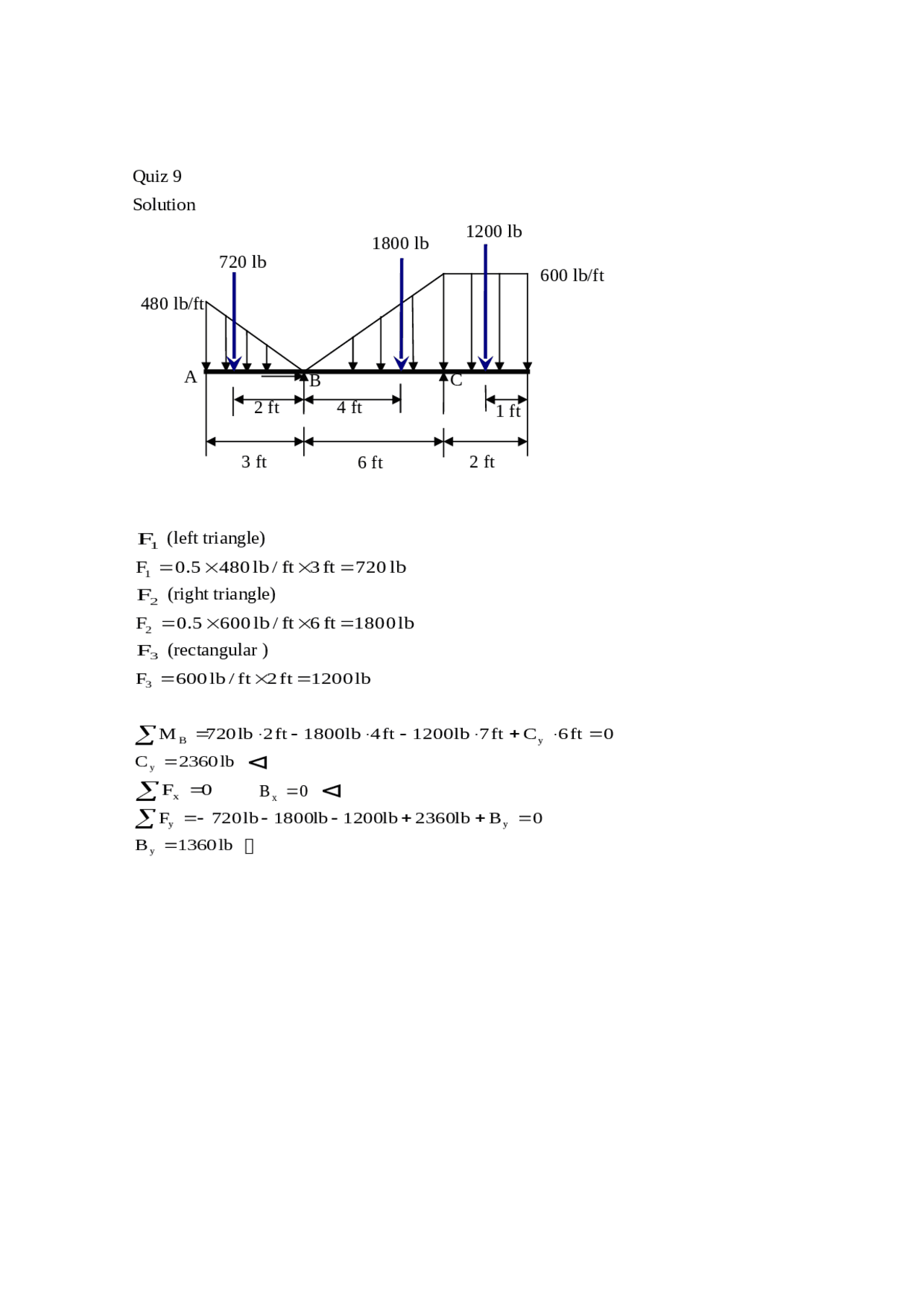 Quiz 9 with Answers - Basic Mechanics I and Statics | CE 29700 ...
