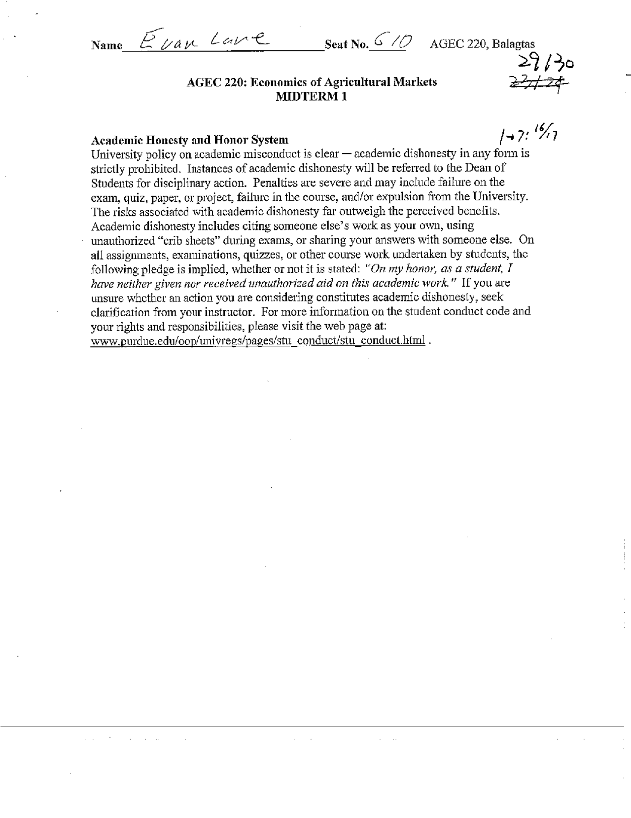 Economics Of Agricultural Markets Midterm Questions With Answers