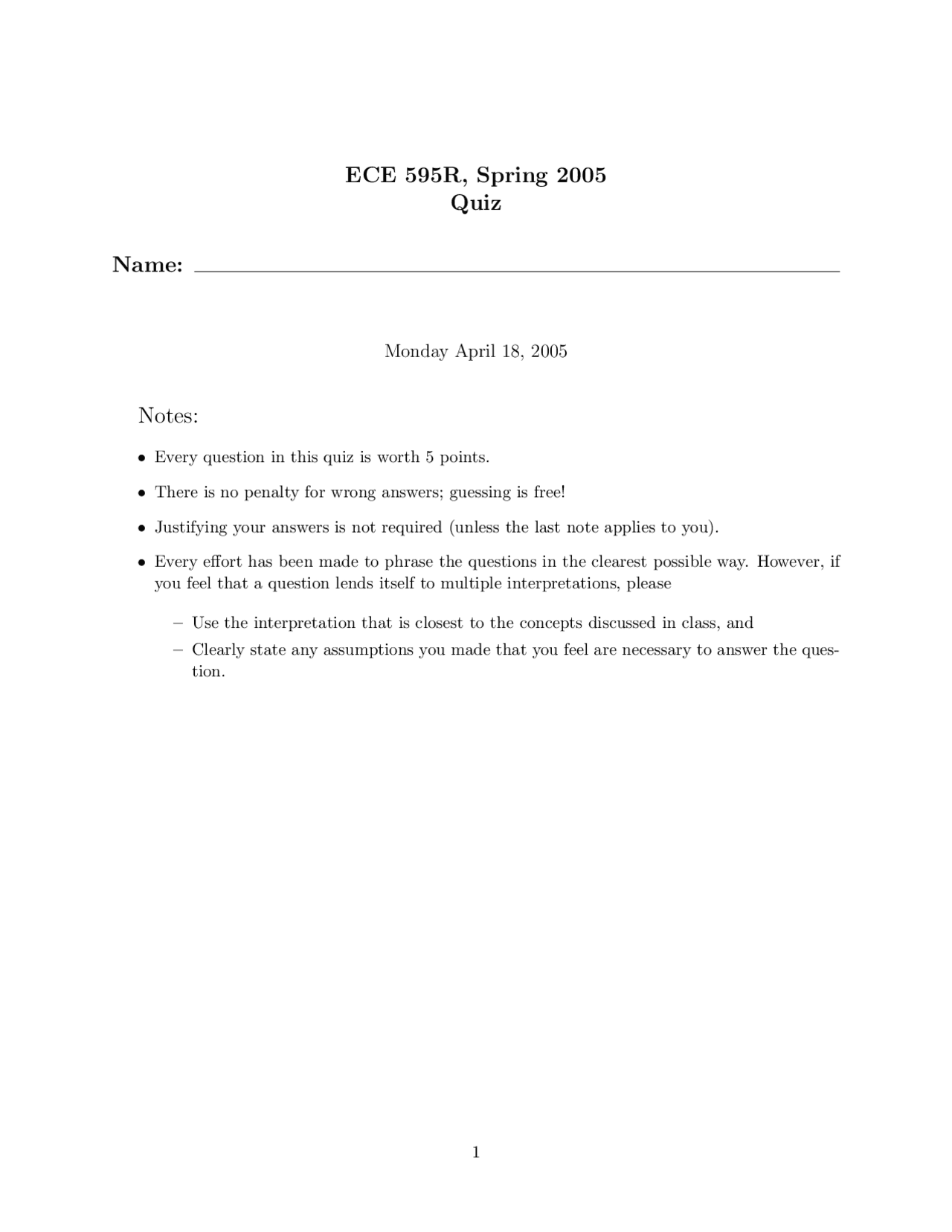 Quiz Solutions For Cmos Analog Ic Design Spring 2005 Ece 59500