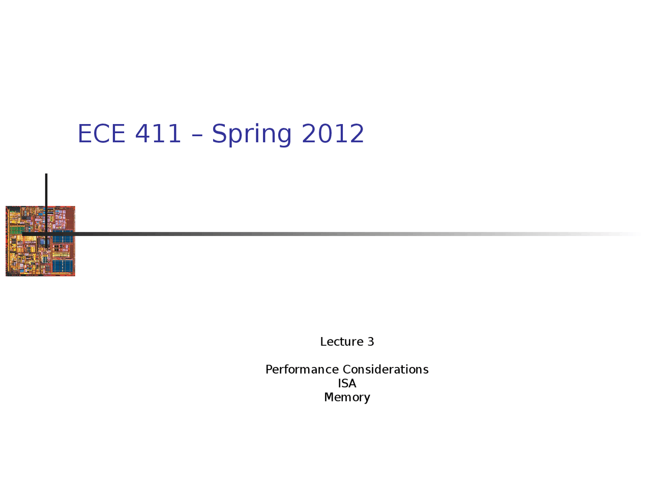 Performance Consideration - Computer Organization - Handout | ECE 411 ...