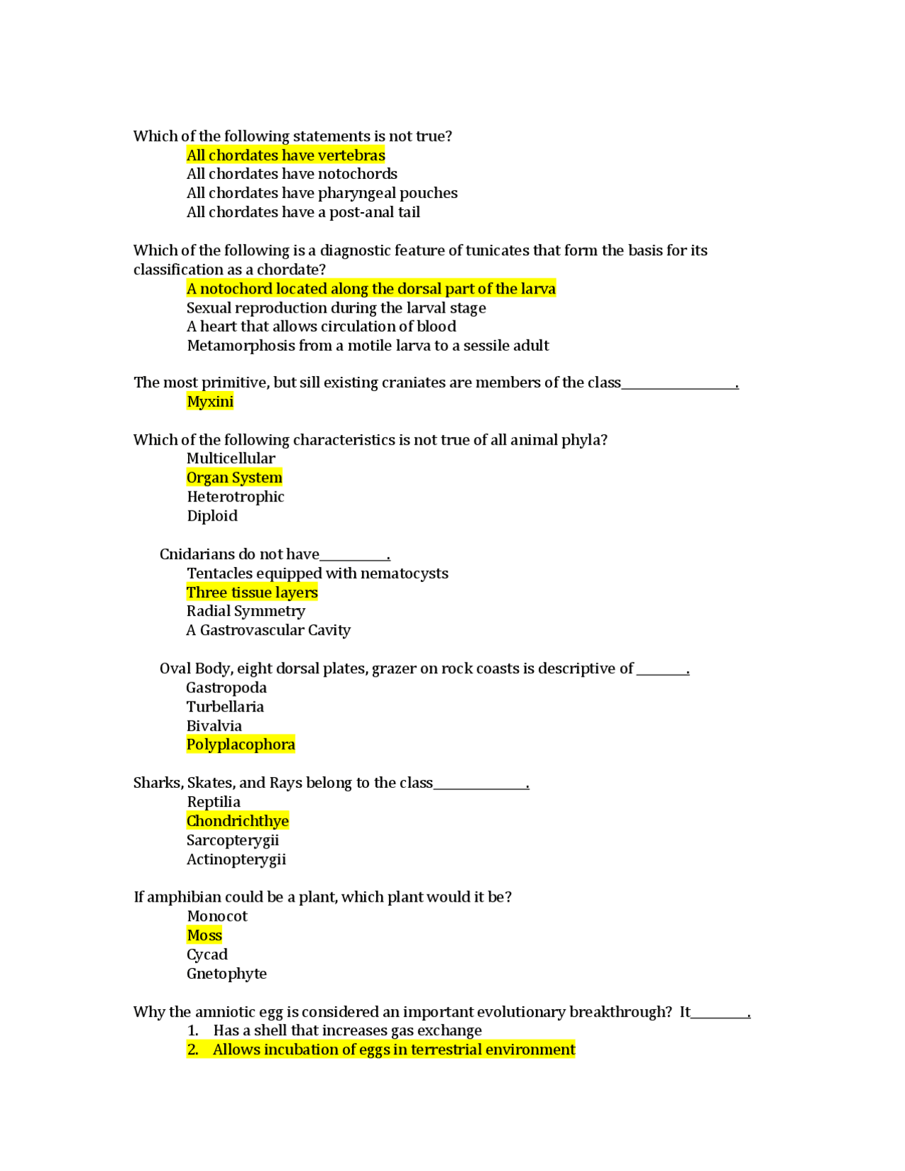 Problems With Solutions Biology For Science Majors Ii Biol 1202