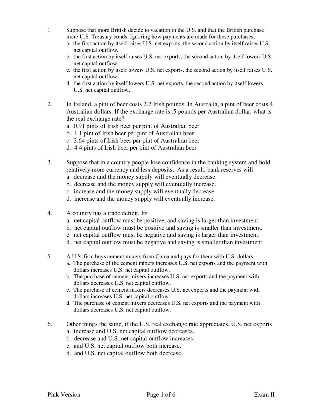 35 Multiple Choice Questions on Macroeconomics | ECON 25200 | Exams ...