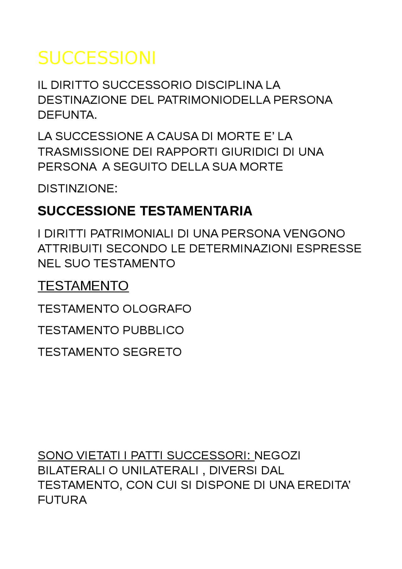 Successioni Docsity