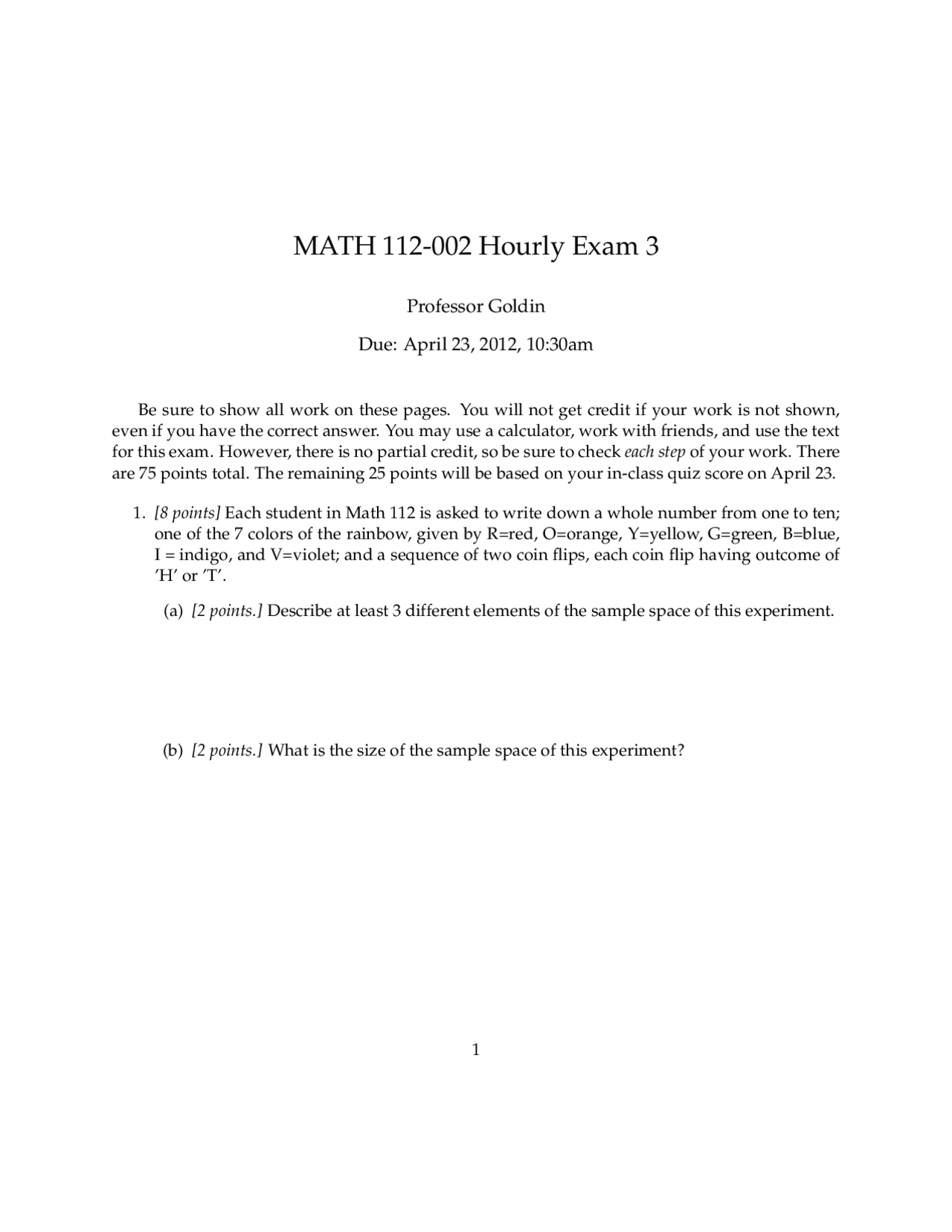 Exam 3 Questions Discrete Mathematics For It Math 112 Docsity