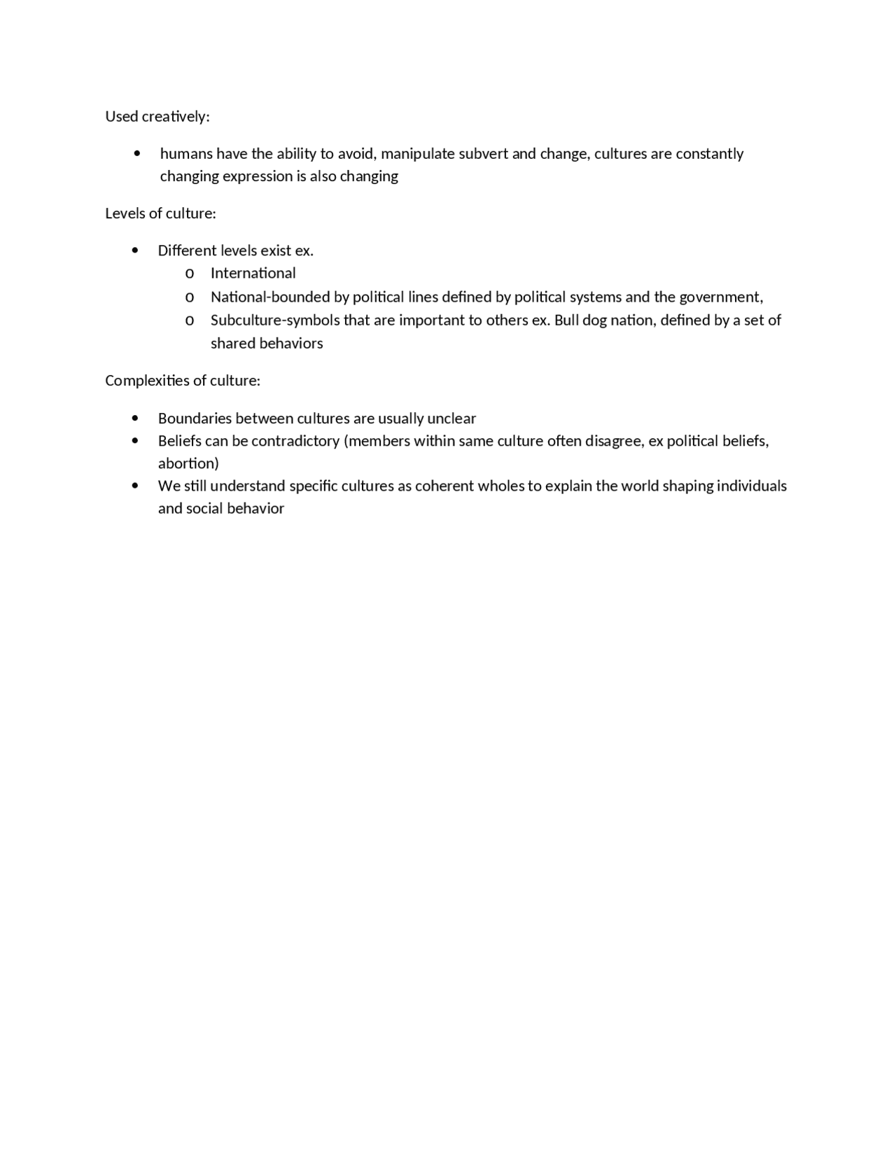 Class Notes For Introduction To Anthropology Anth 1102 Docsity