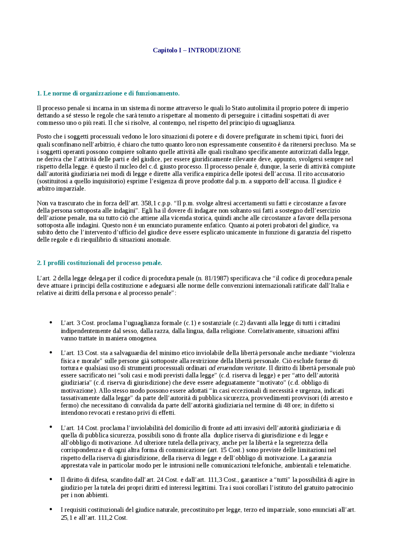 Diritto Processuale Penale Riassunto Docsity