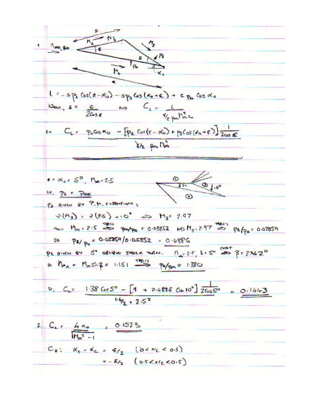 Compressible Aerodynamics Numerical Notes Aoe 3114 Docsity