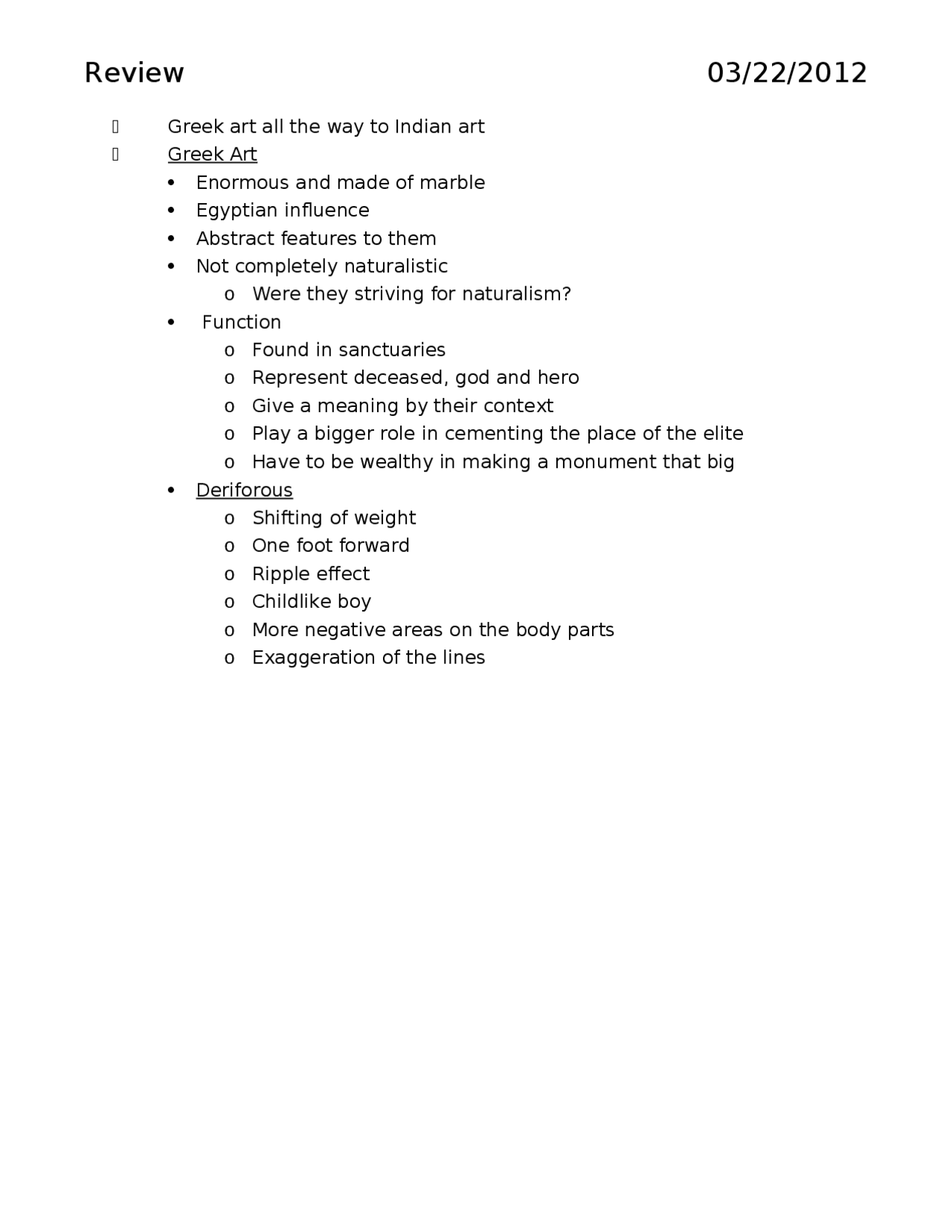 Survey Ancient Theory Medieval Art - Review Sheet | ARH 302 - Docsity