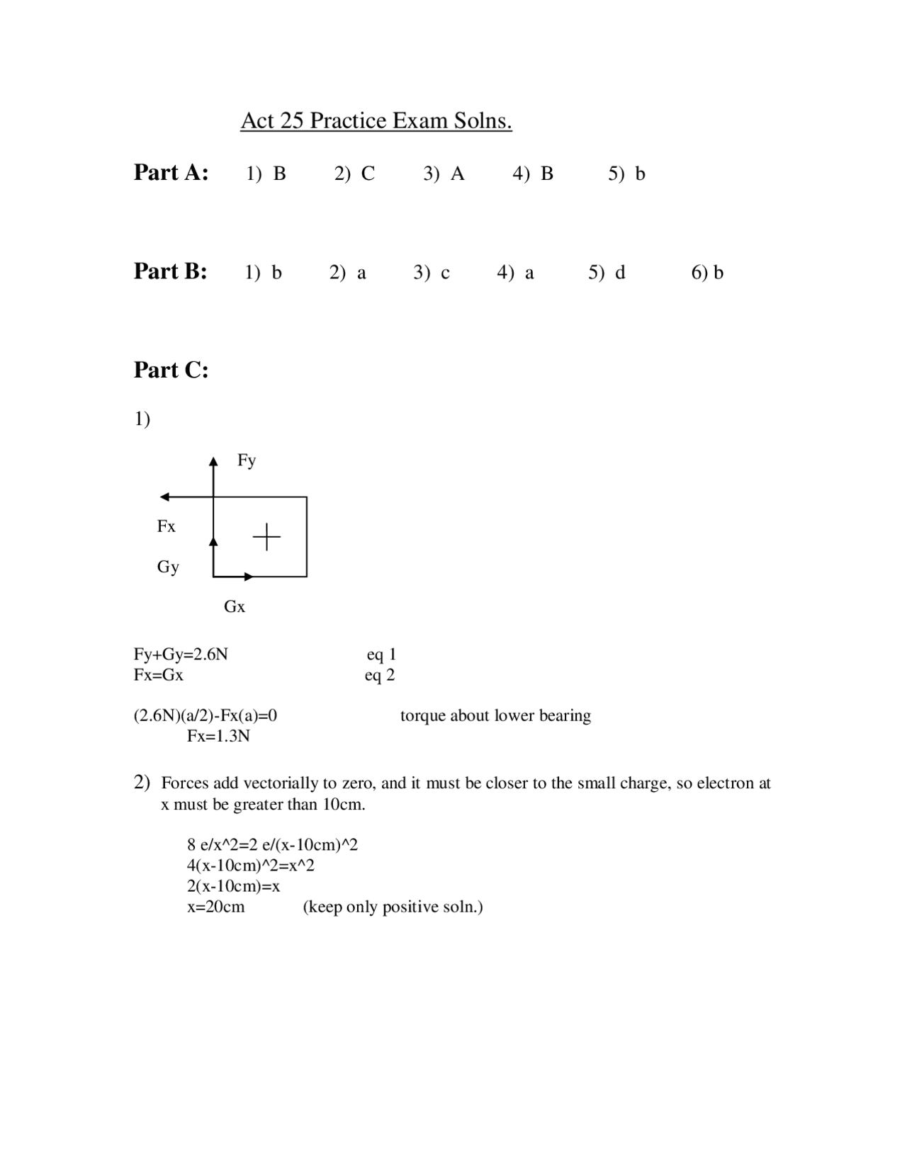 Practice Exam 3 With Resolution Physics I Phys 1100 Docsity