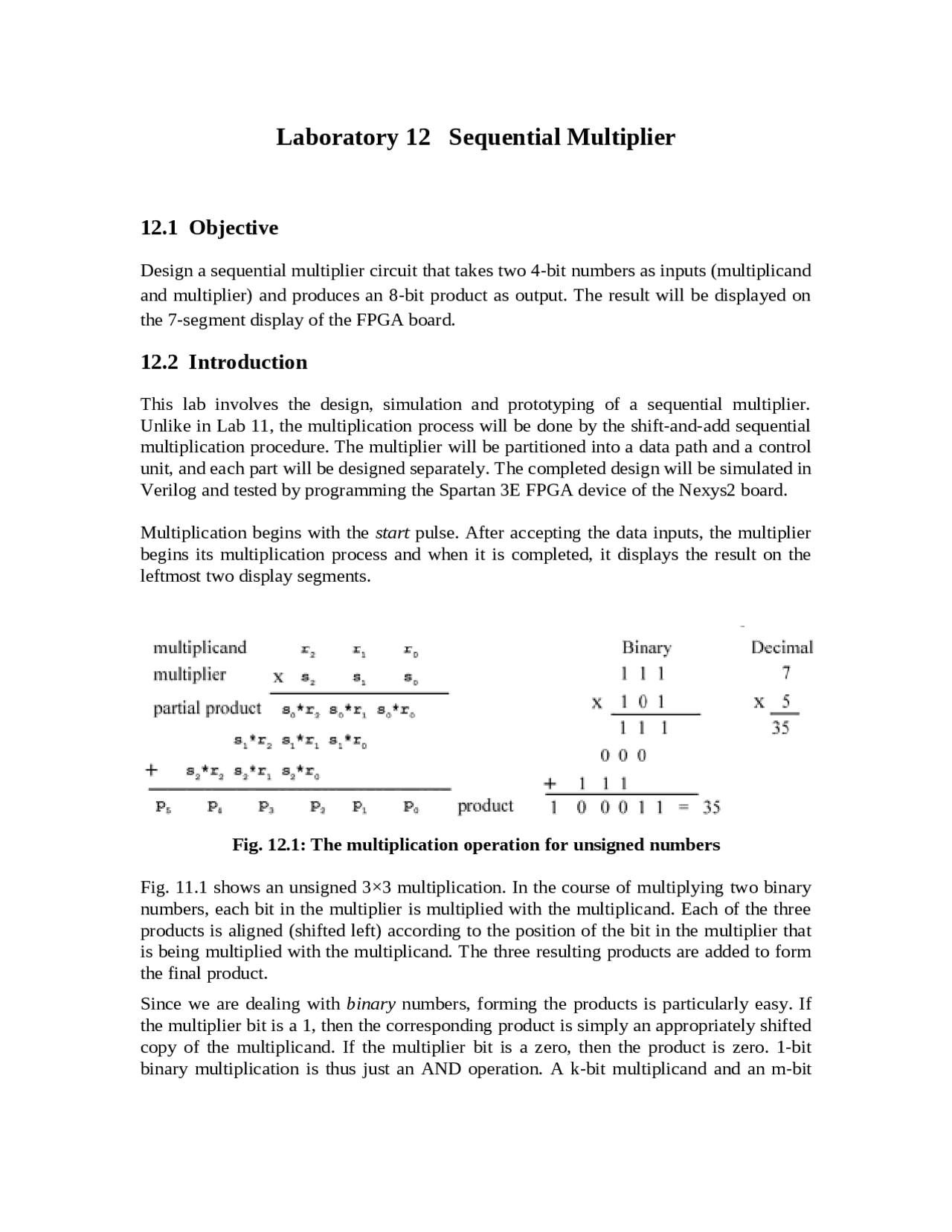 Design Multiplier Sequential Circuit - Practice Exam | ENEE 245 - Docsity