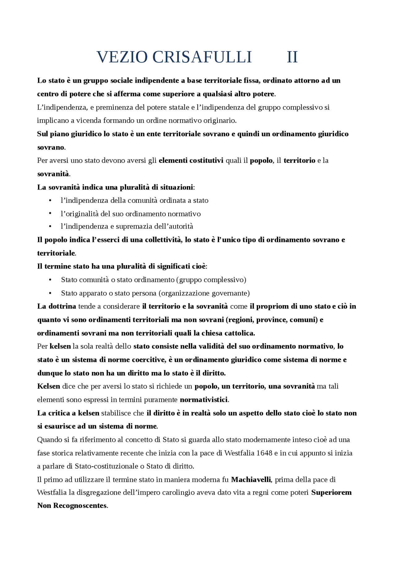 Vezio Crisafulli Ii Docsity