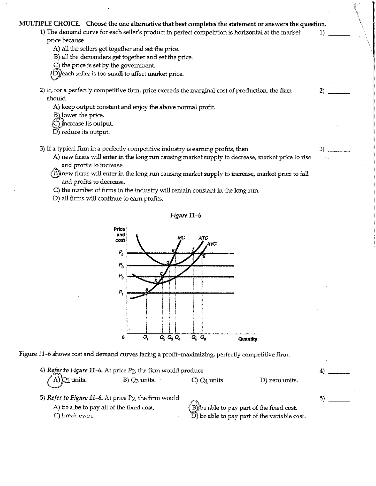 30 Mcqs With Answers Keys Principle Of Microeconomics Econ 2000