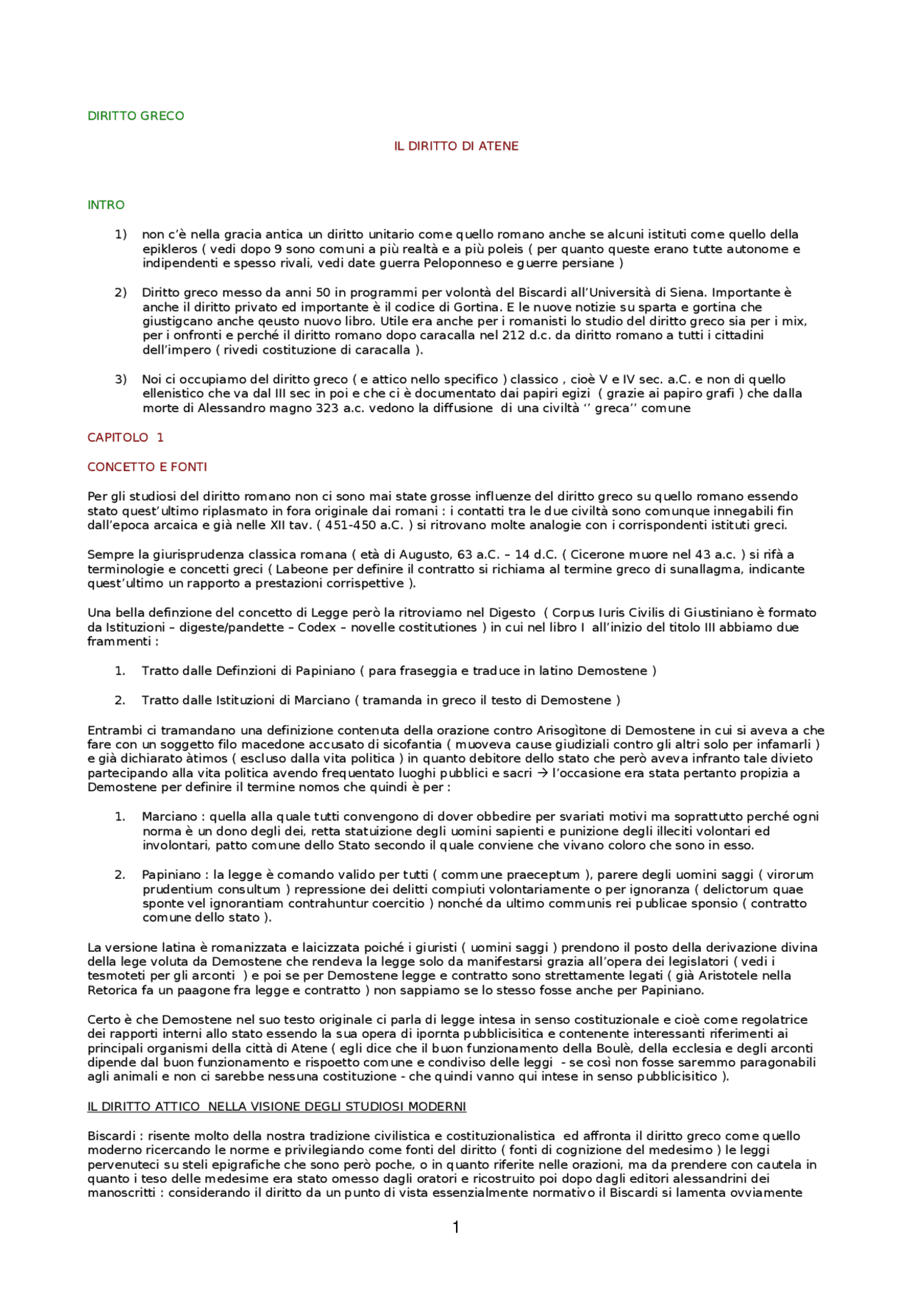 Diritto Greco Antico Docsity