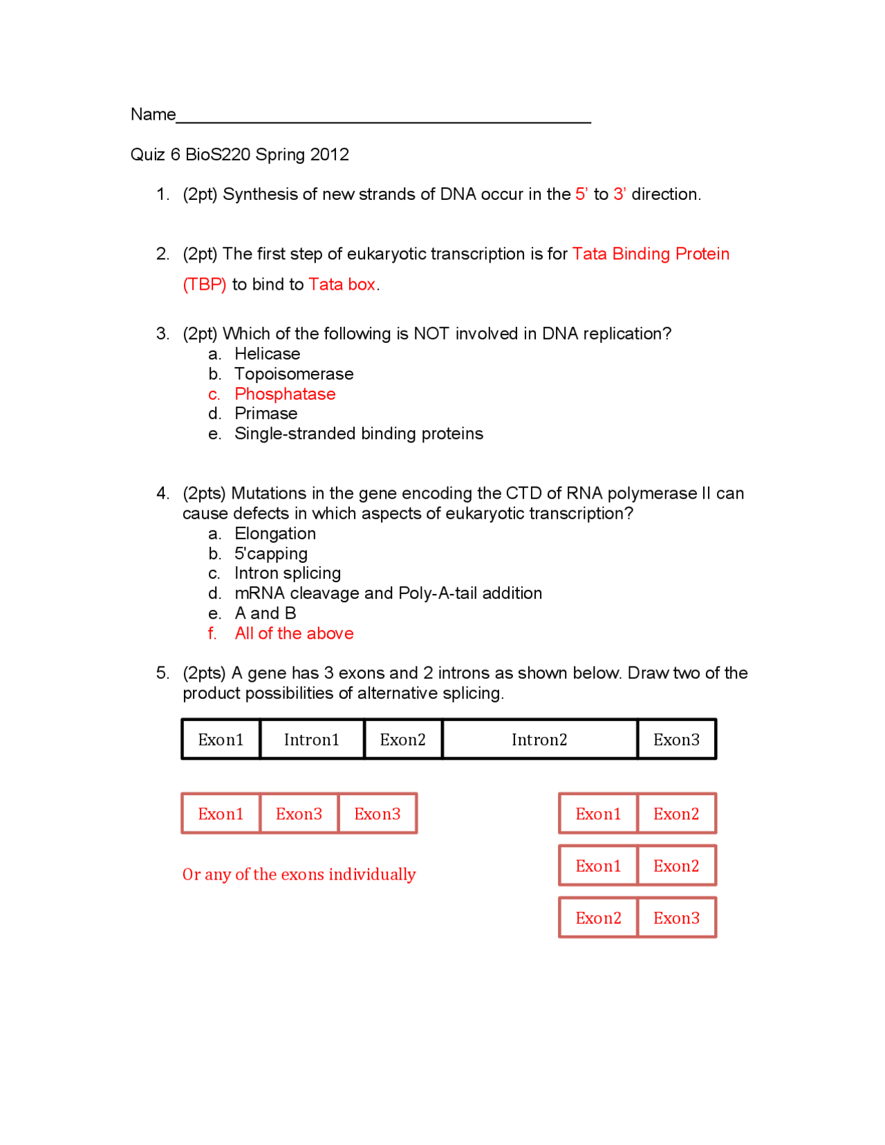 Mendelian and Molecular Genetics - Solved Quiz | BIOS 220 - Docsity