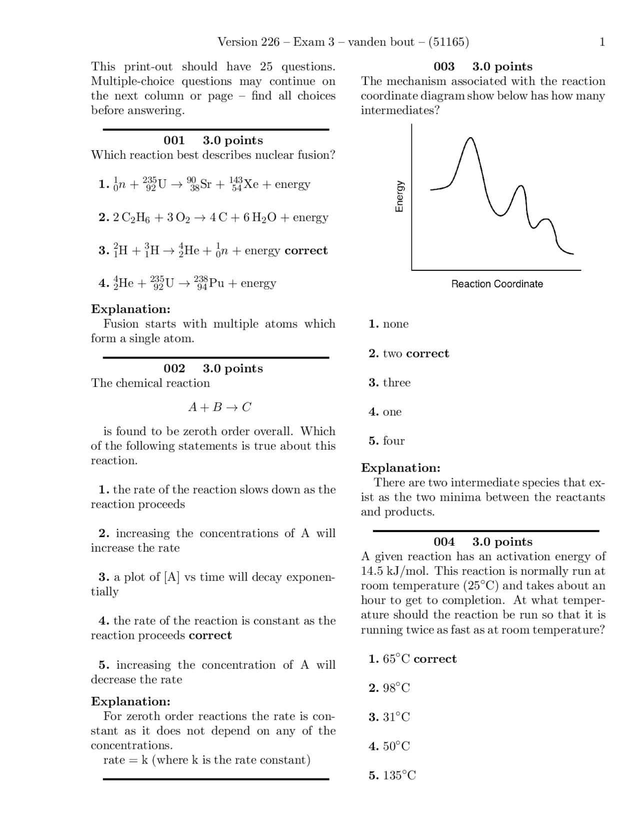 Exam 3 Resolution Principles Of Chemistry Ii Ch 302 Docsity