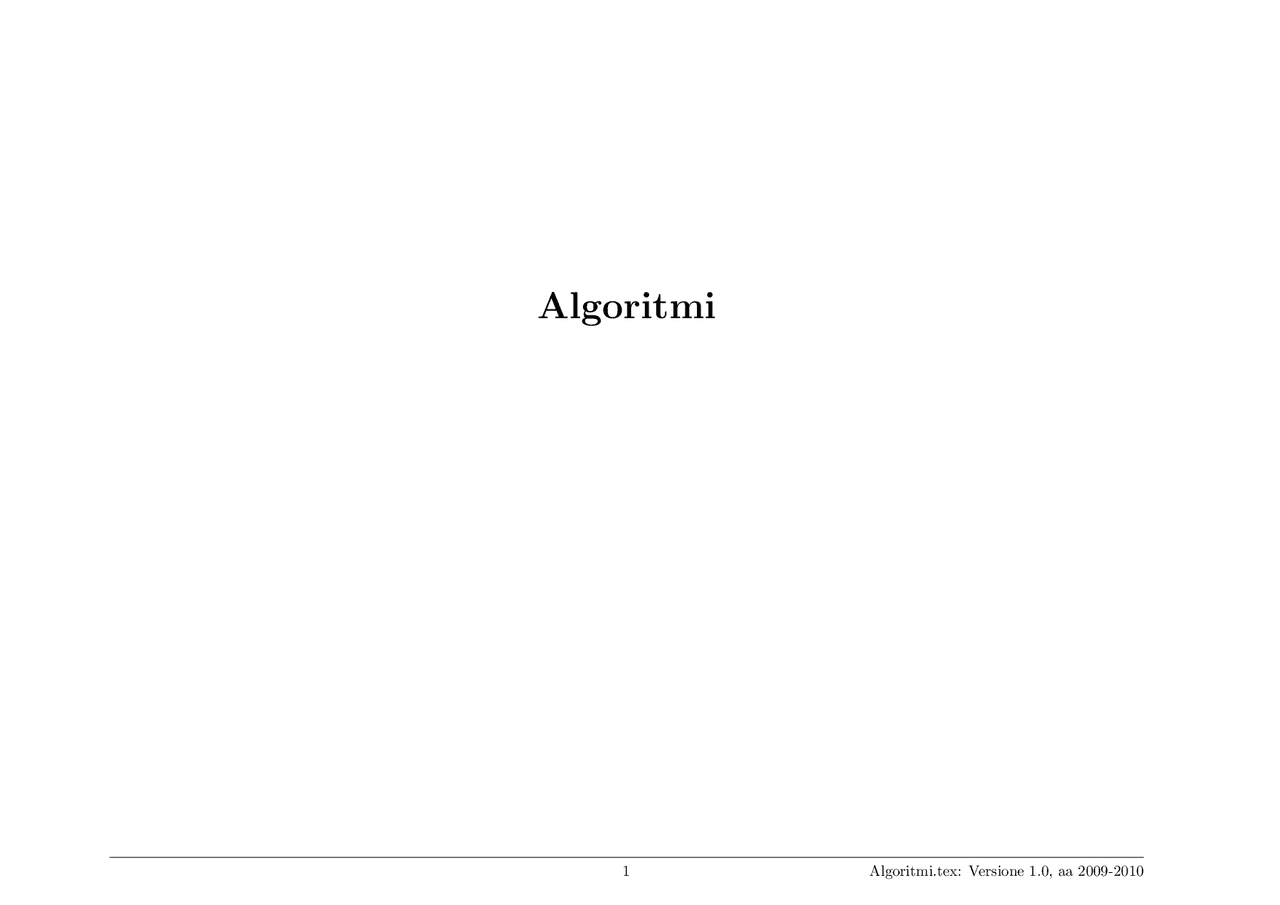 Algoritmi Docsity