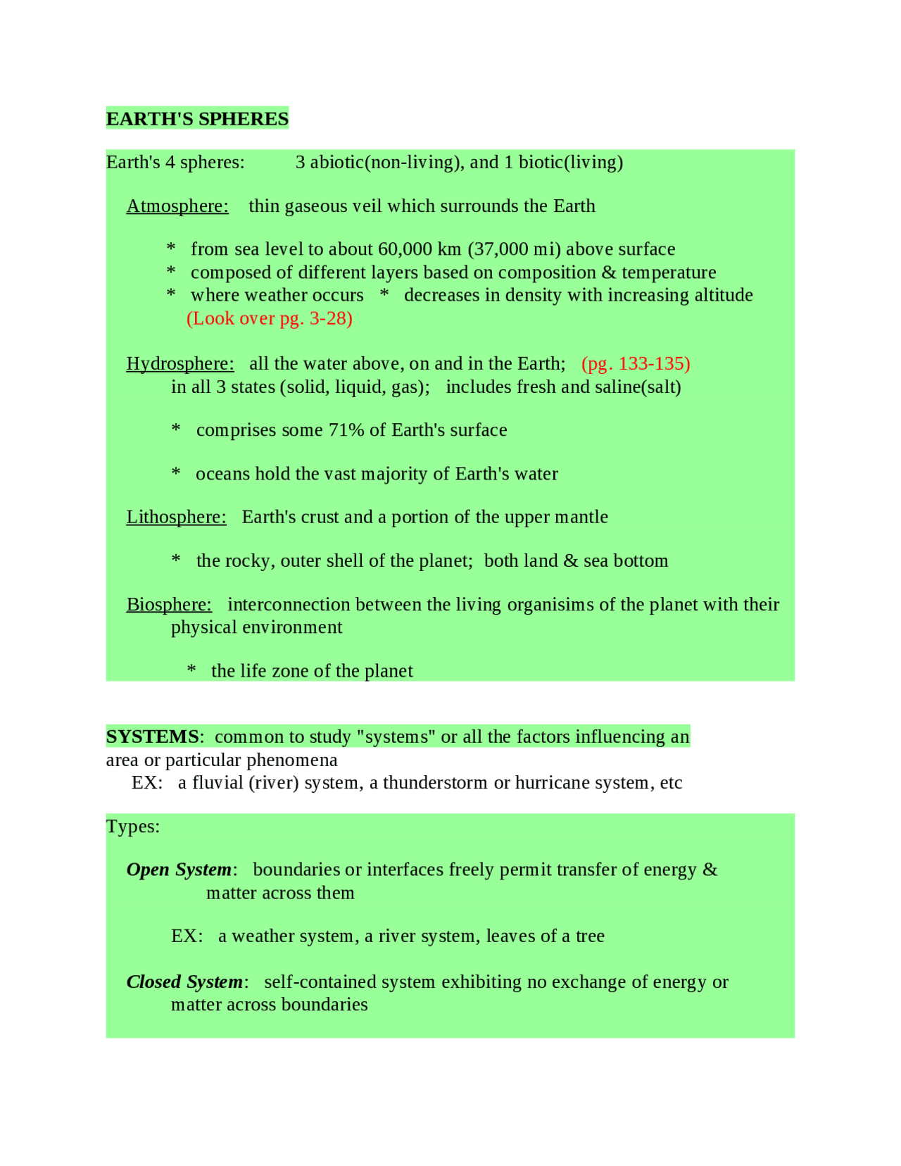 Lecture Notes For Earths Spheres Geog 1112 Docsity