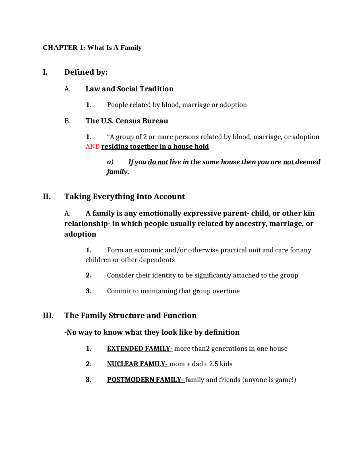 What is a Family in Development Within Family - Study Guide | CHFD 2100 ...