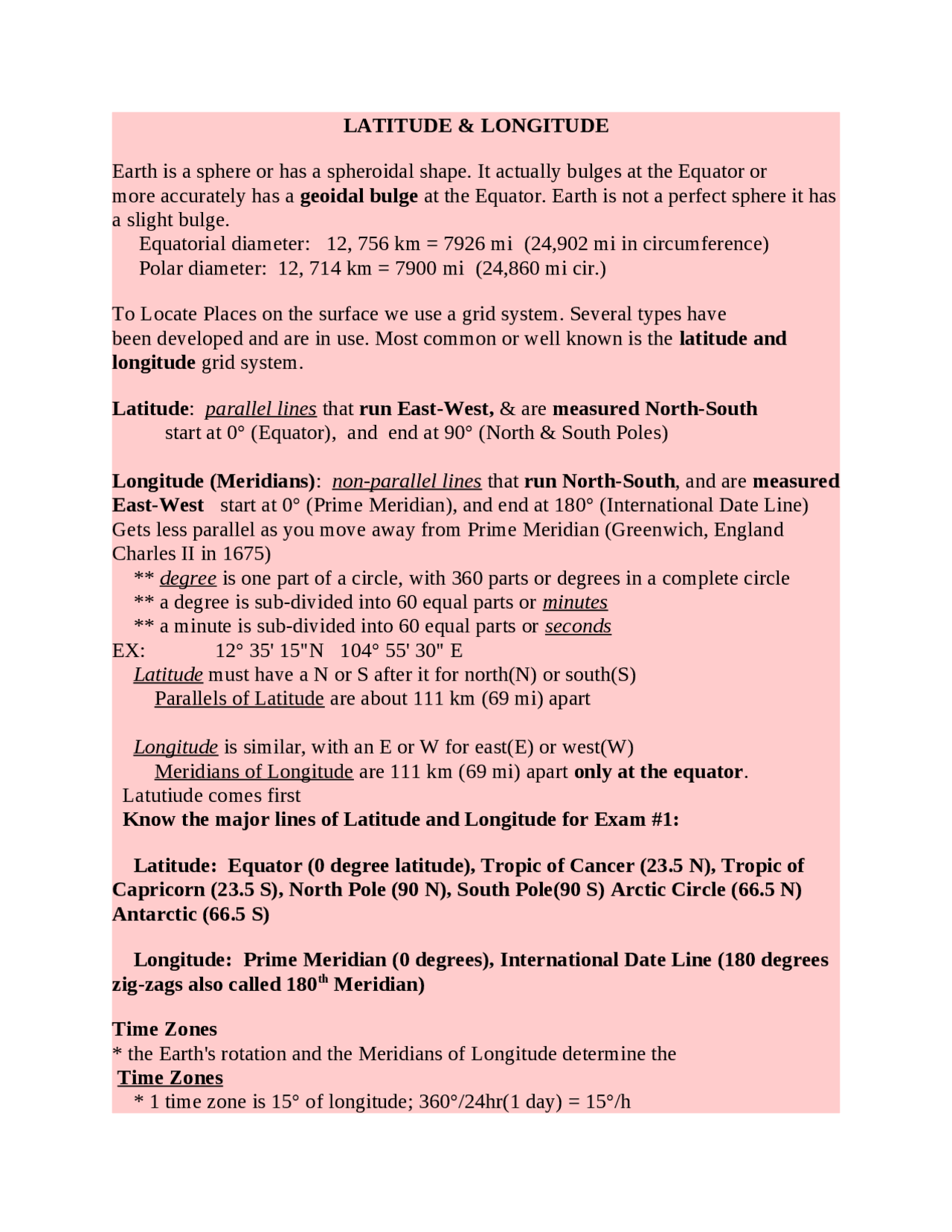 Latitude and Longitude in Introduction to Weather and Climate | GEOG ...