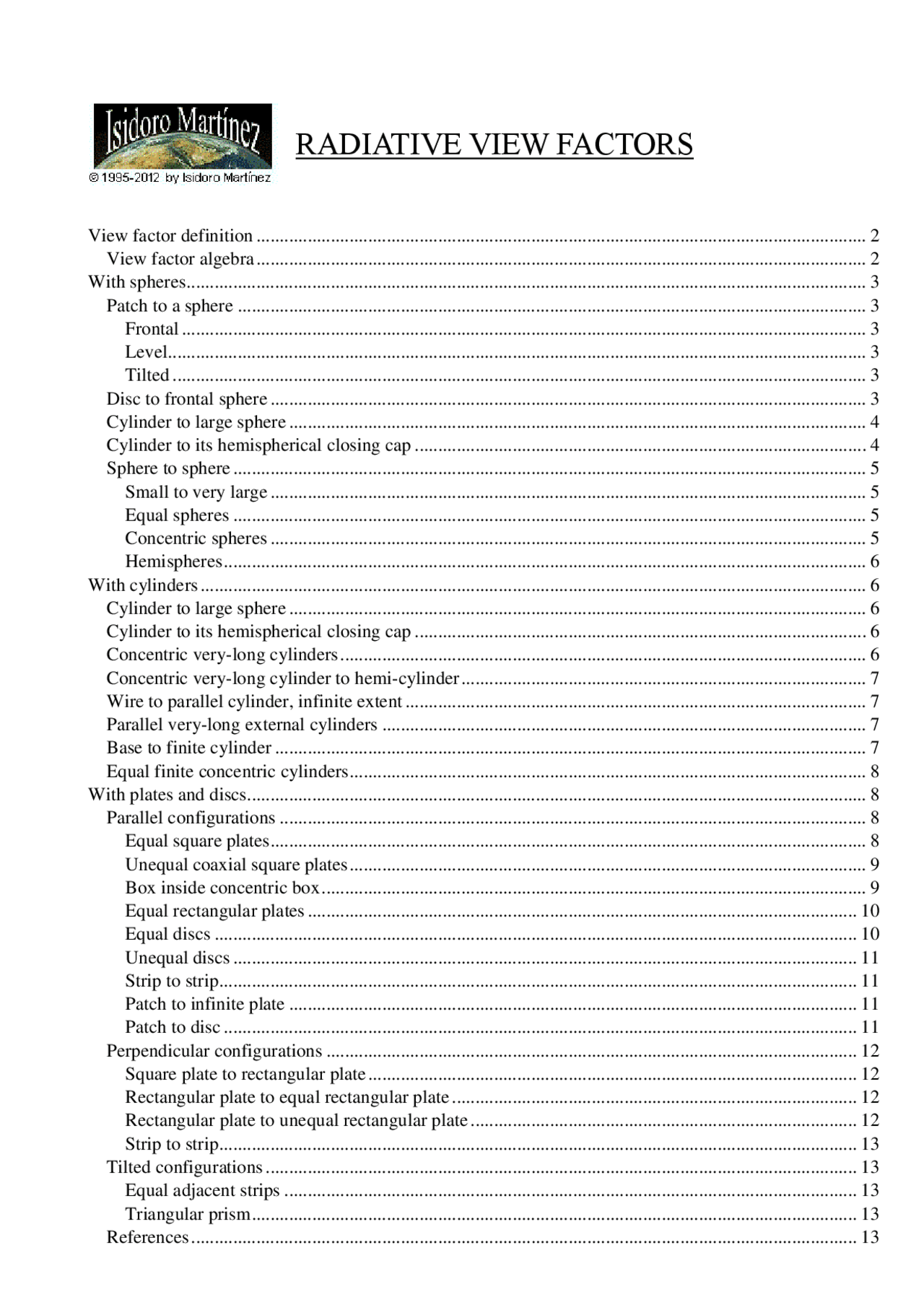 Radiation View Factor Guide Thermal And Fluids Engineering Ii Mane