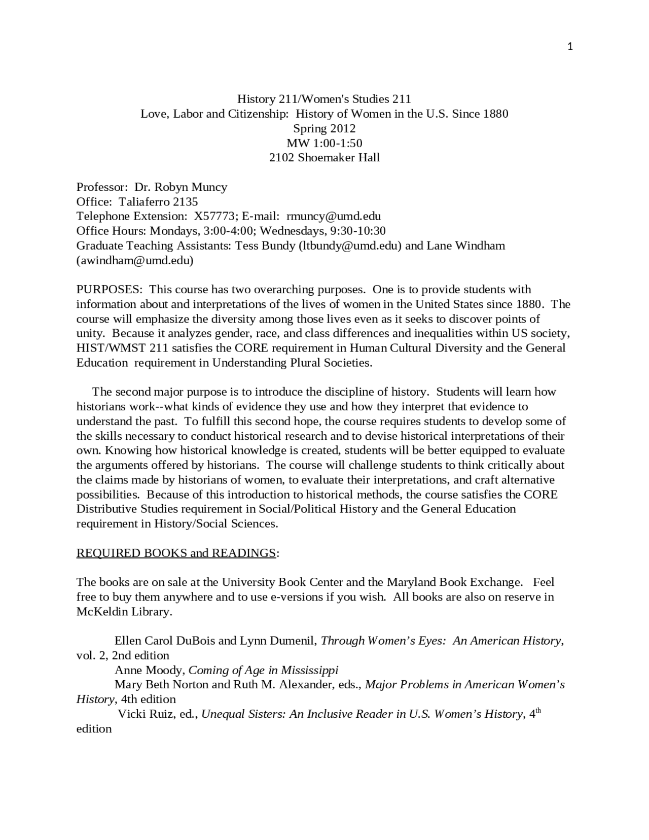 History of Women in the U.S. Since 1890 - Lecture Notes | HIST 211 ...