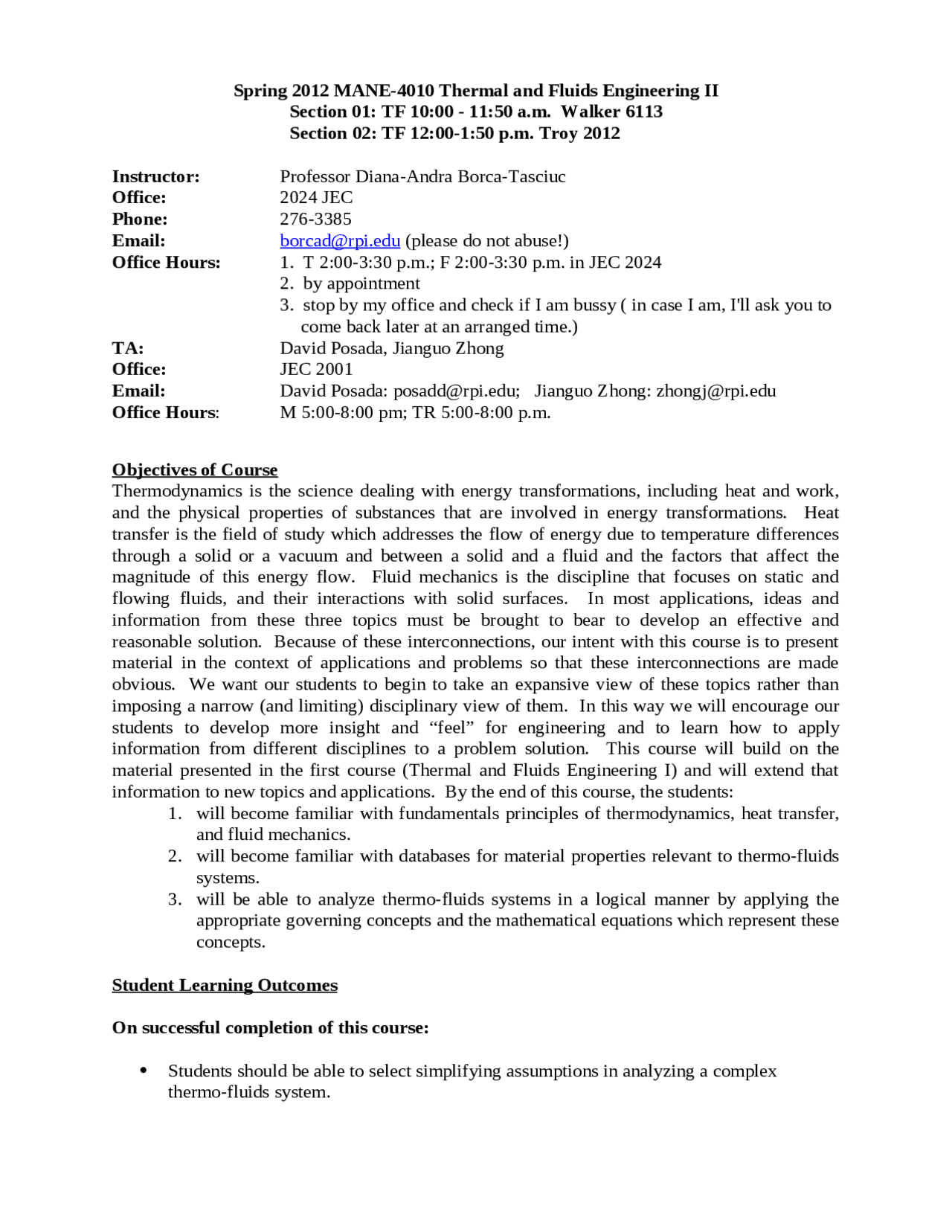 Thermodynamics In Thermal And Fluids Engineering Ii Mane 4010 Docsity