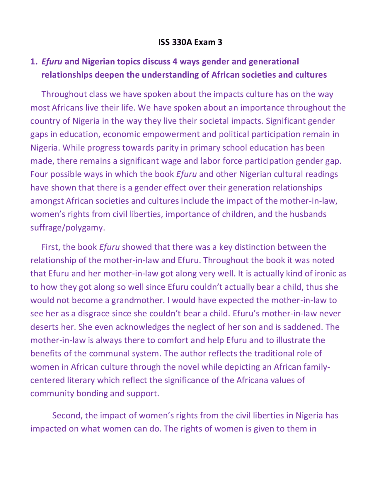 Understanding The African Societies And Cultures Iss 330a Docsity