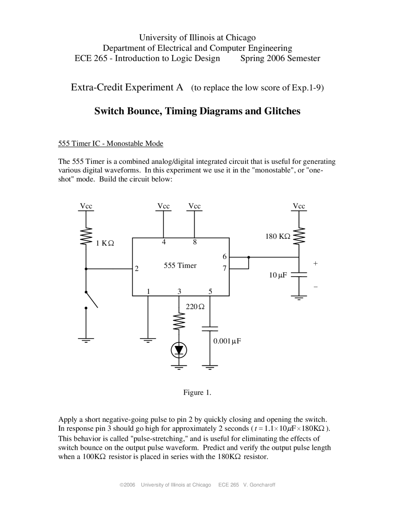 Switch Bounce Timing Diagrams And Glitches Logic Design Ece 265