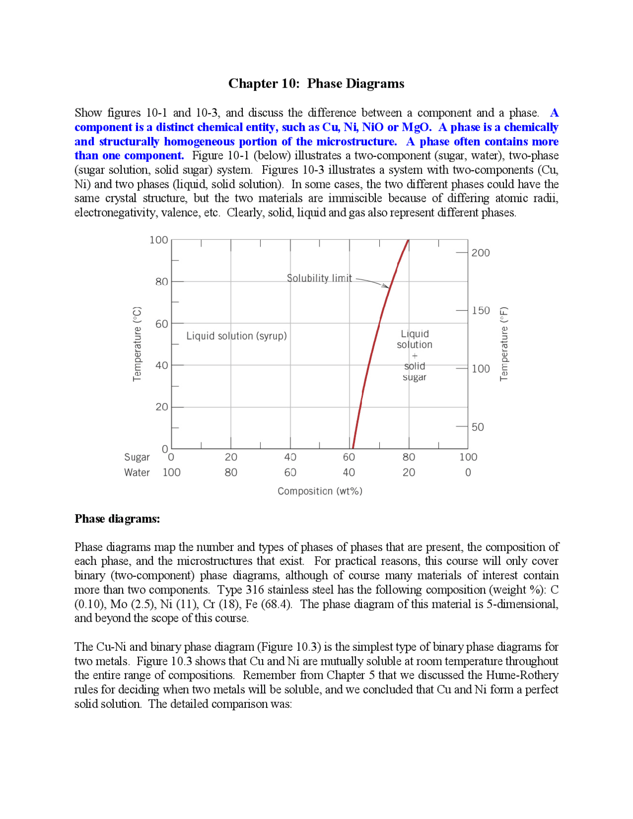 Notes On Phase Diagram Properties Of Materials Cme 260 Docsity