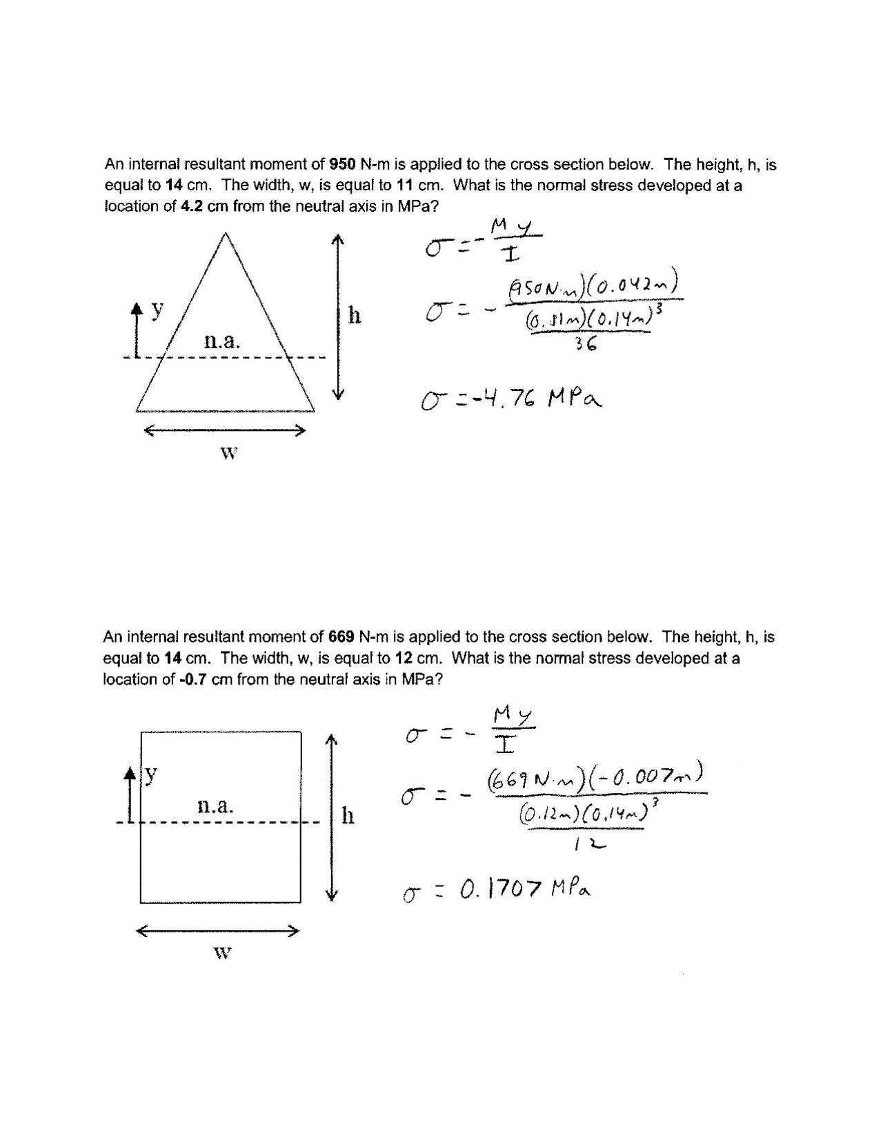 Solved Assignment 1 Strength Of Materials Cme 203 Docsity