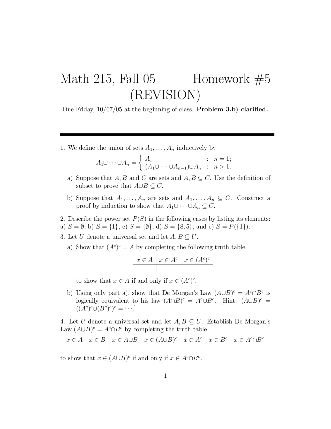 University of Illinois - Chicago-Math 215-Radford Fall 2005-math215h05 ...