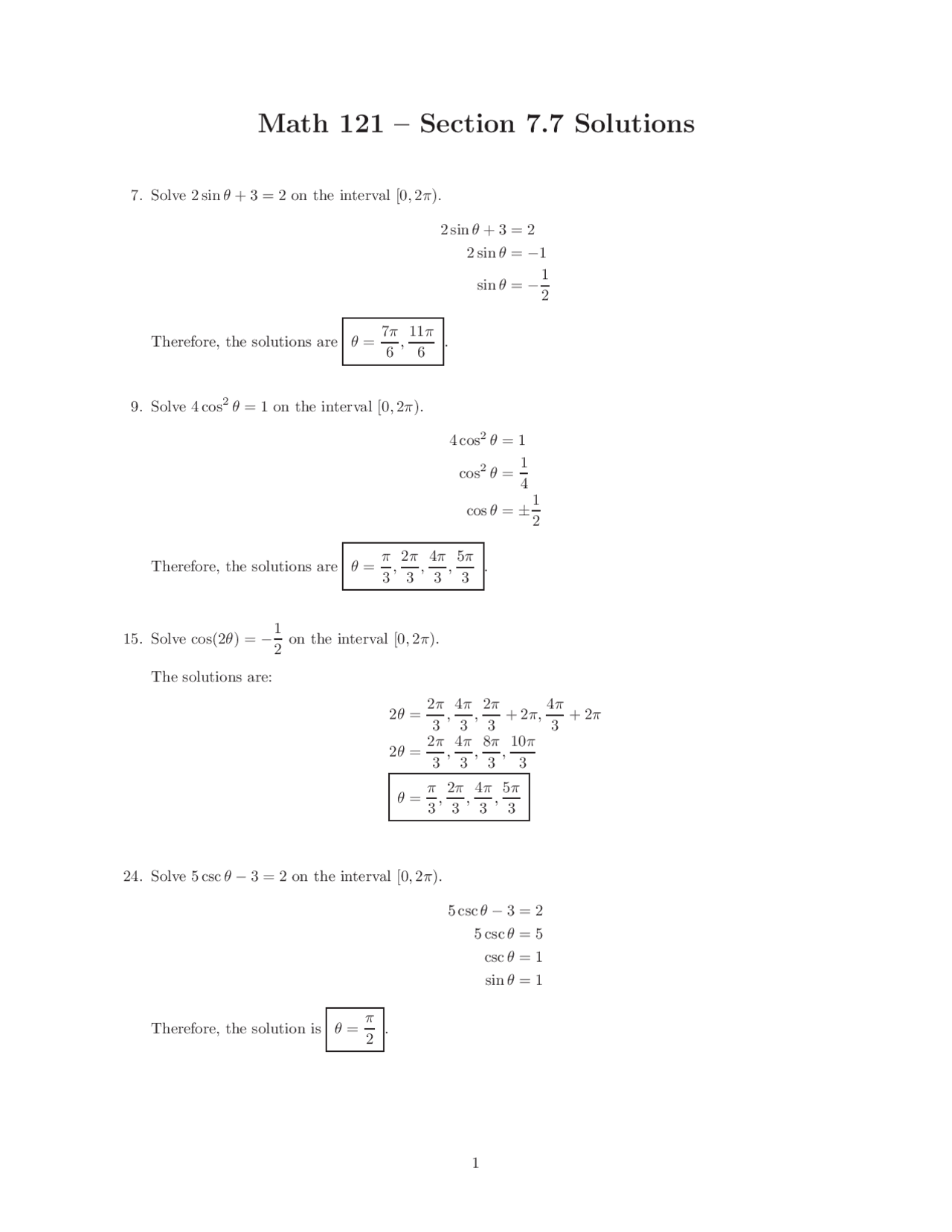 Precalculus Mathematics Answers To Assignment 7 MATH 121 Docsity Precalculus Mathematics Answers To Assignment 7 MATH 121 Docsity