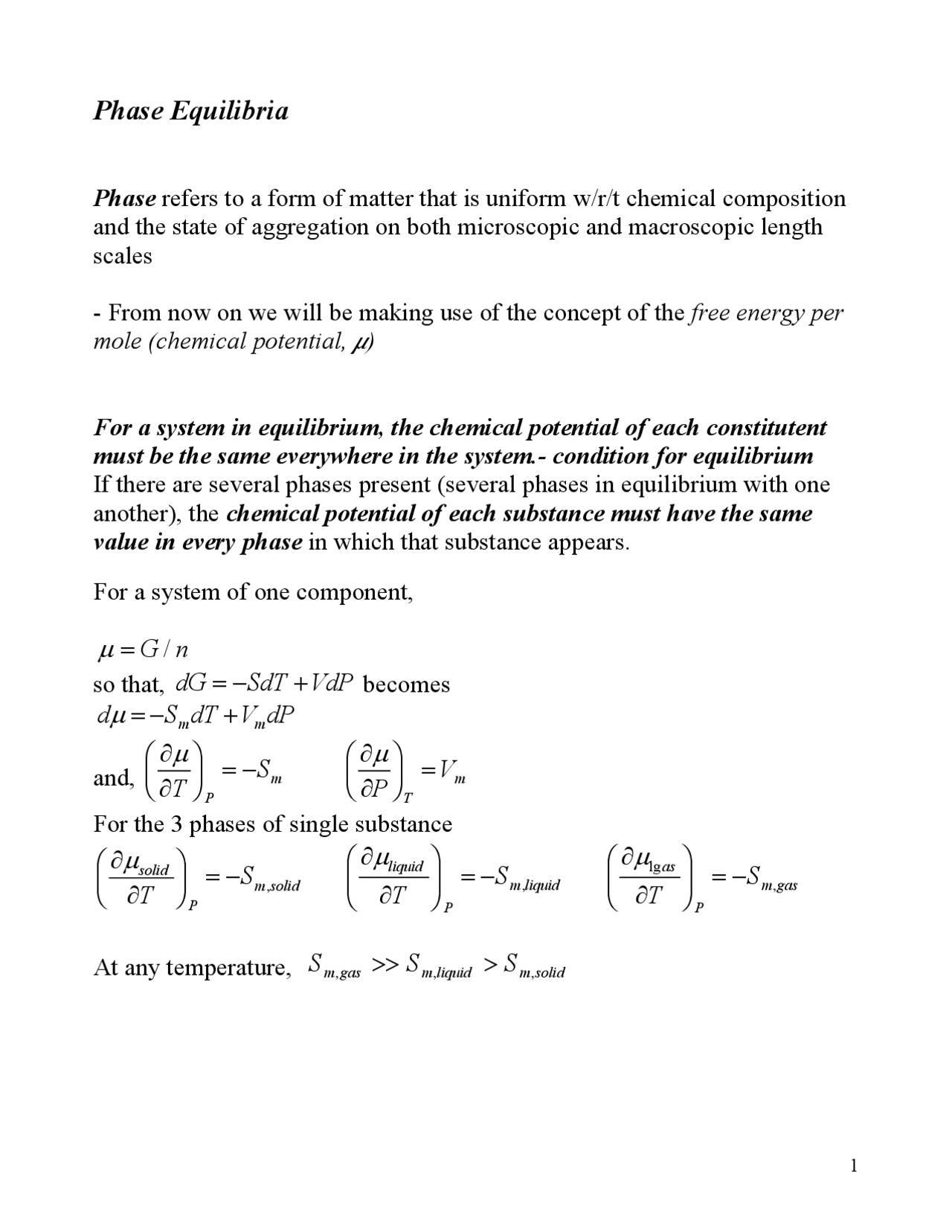 Phase Equilibrium in Physical Chemistry for Biochemists I | CHEM 340 ...