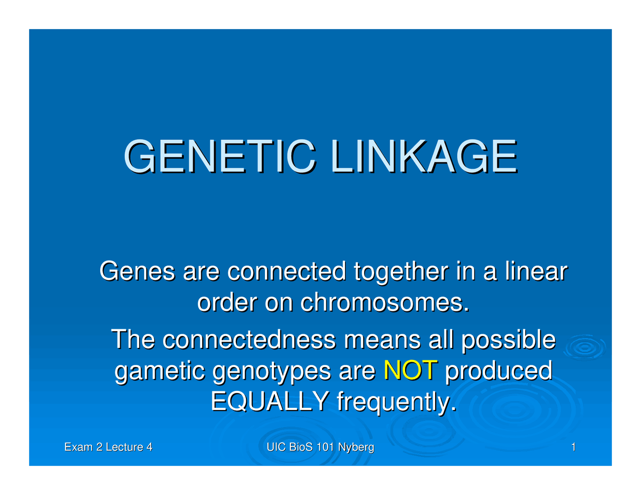 Genetic Linkage in Biology of Populations and Communications | BIOS 101 ...
