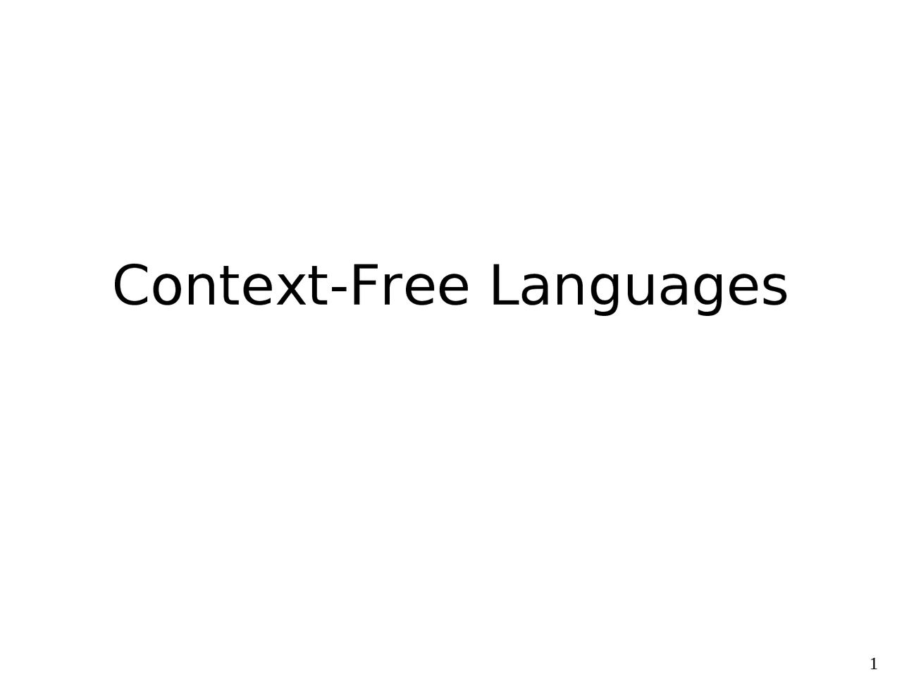 Context Free Language Models Of Computation Csci 2400 Docsity 