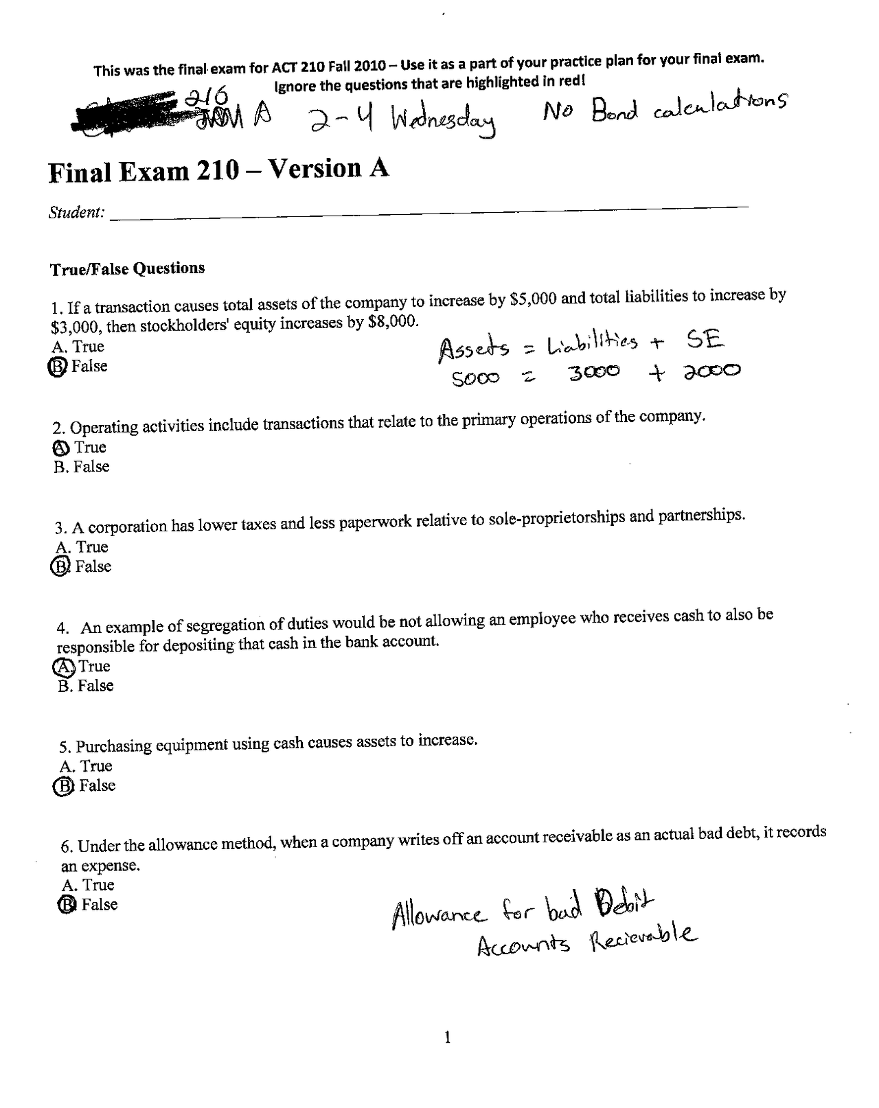 50 Mcqs With Answers Introduction To Financial Accounting Act 210