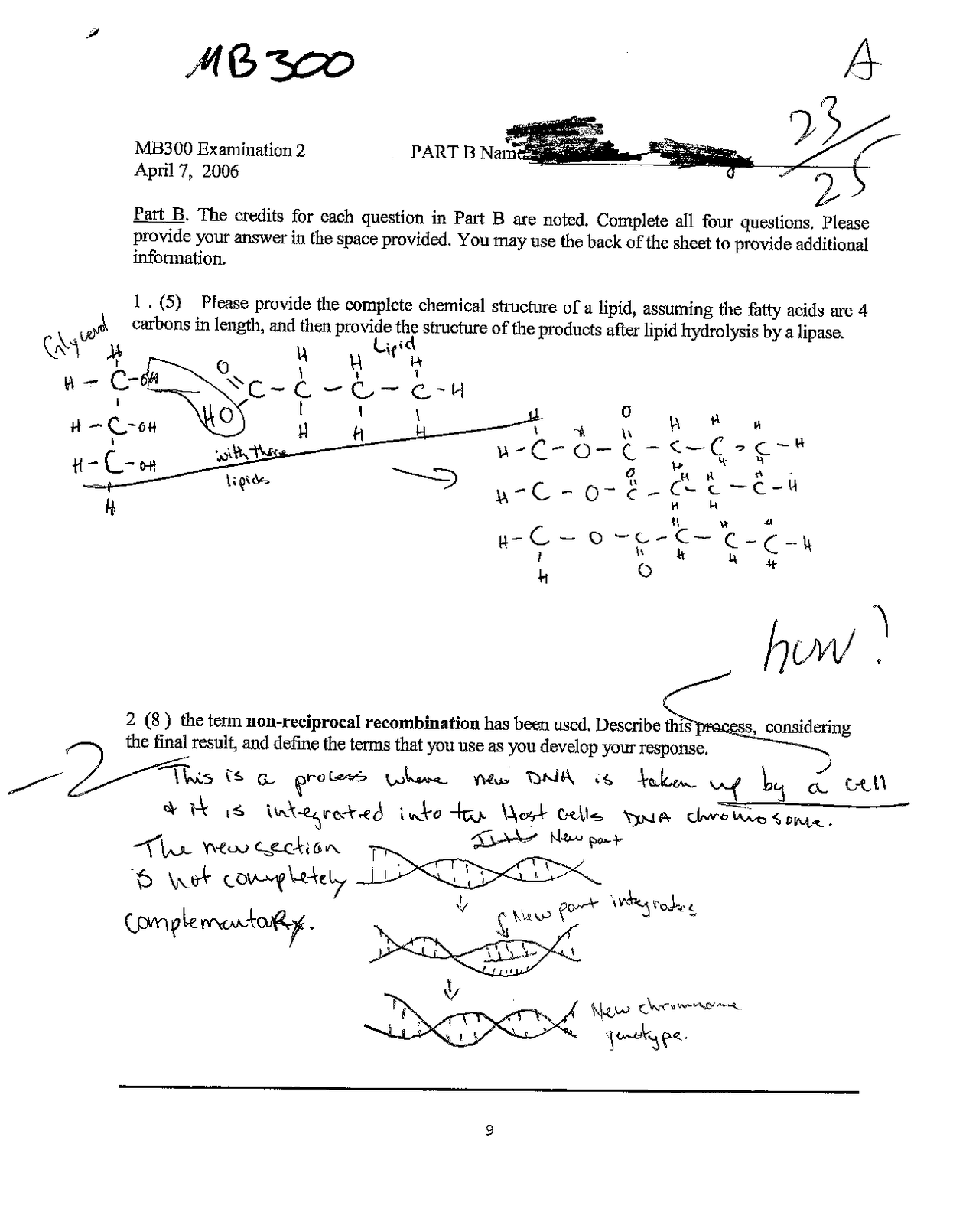 Past Exam 2 With Answer Key General Microbiology Mip 300 Docsity