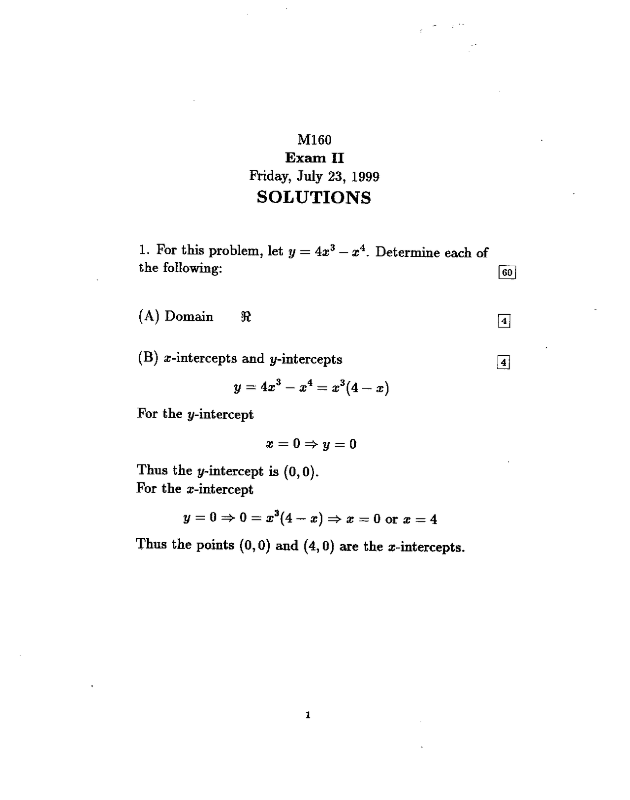 Exam 2 With Solution Calculus For Physical Scientists I Math 160