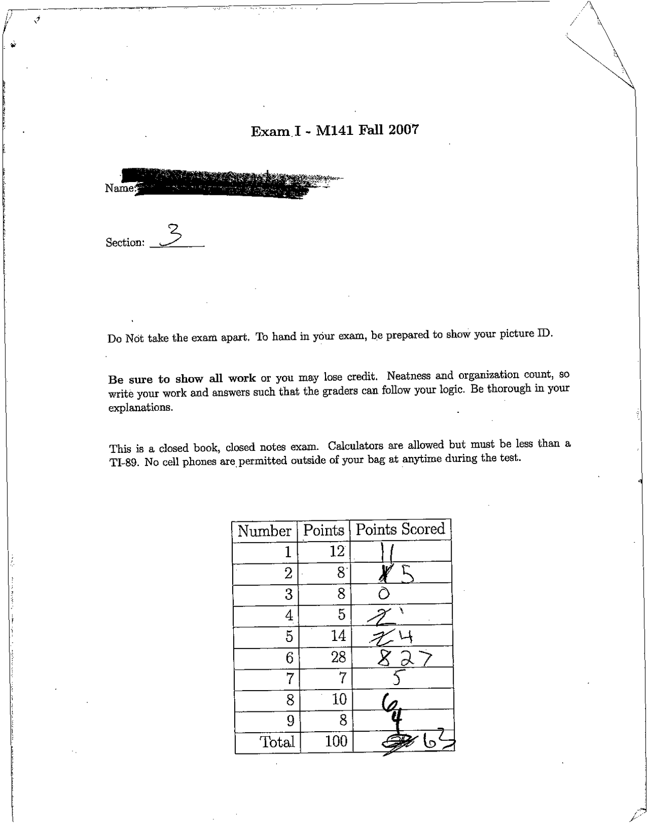 Midterm Exam With Solution Calculus In Management Sciences Math 141