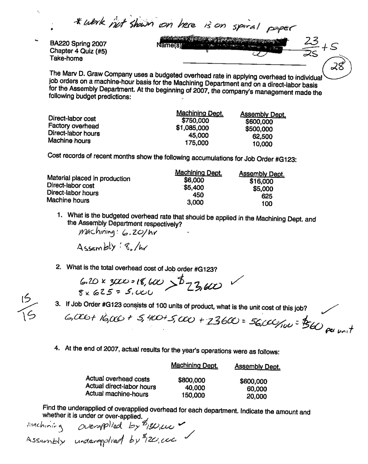 Sample Questions On Introduction To Managerial Accounting With Answers